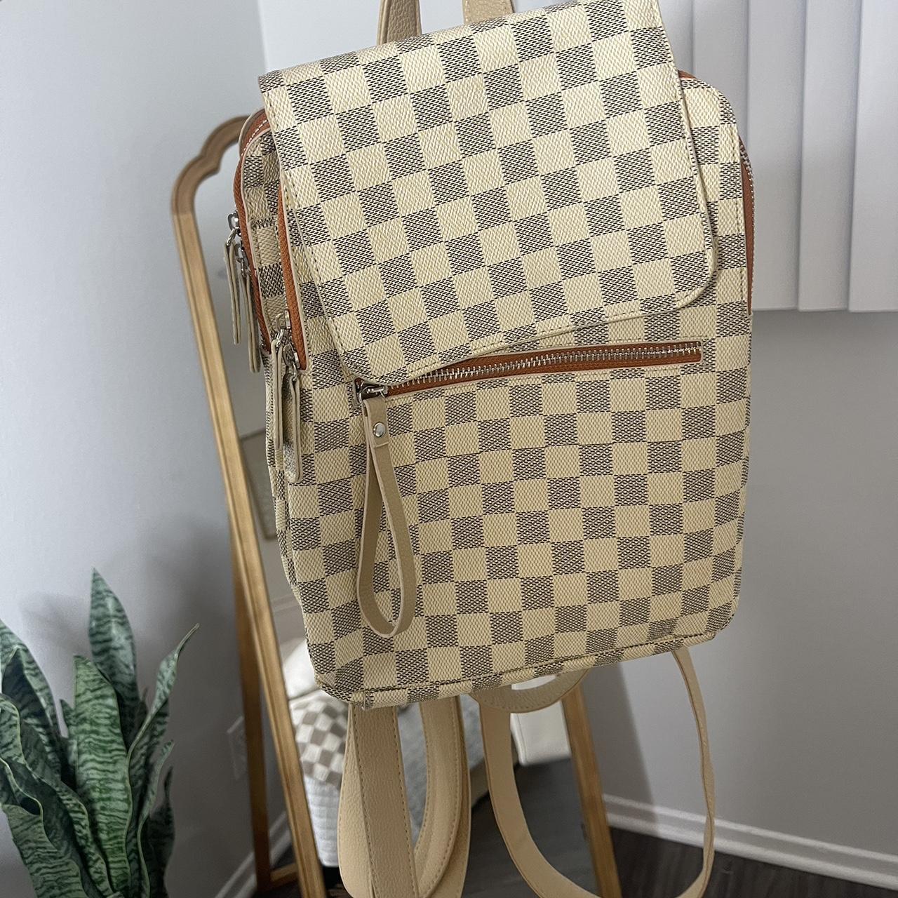 MINI CHECKERED BACK PACK NEVER USED- BASICALLY... - Depop
