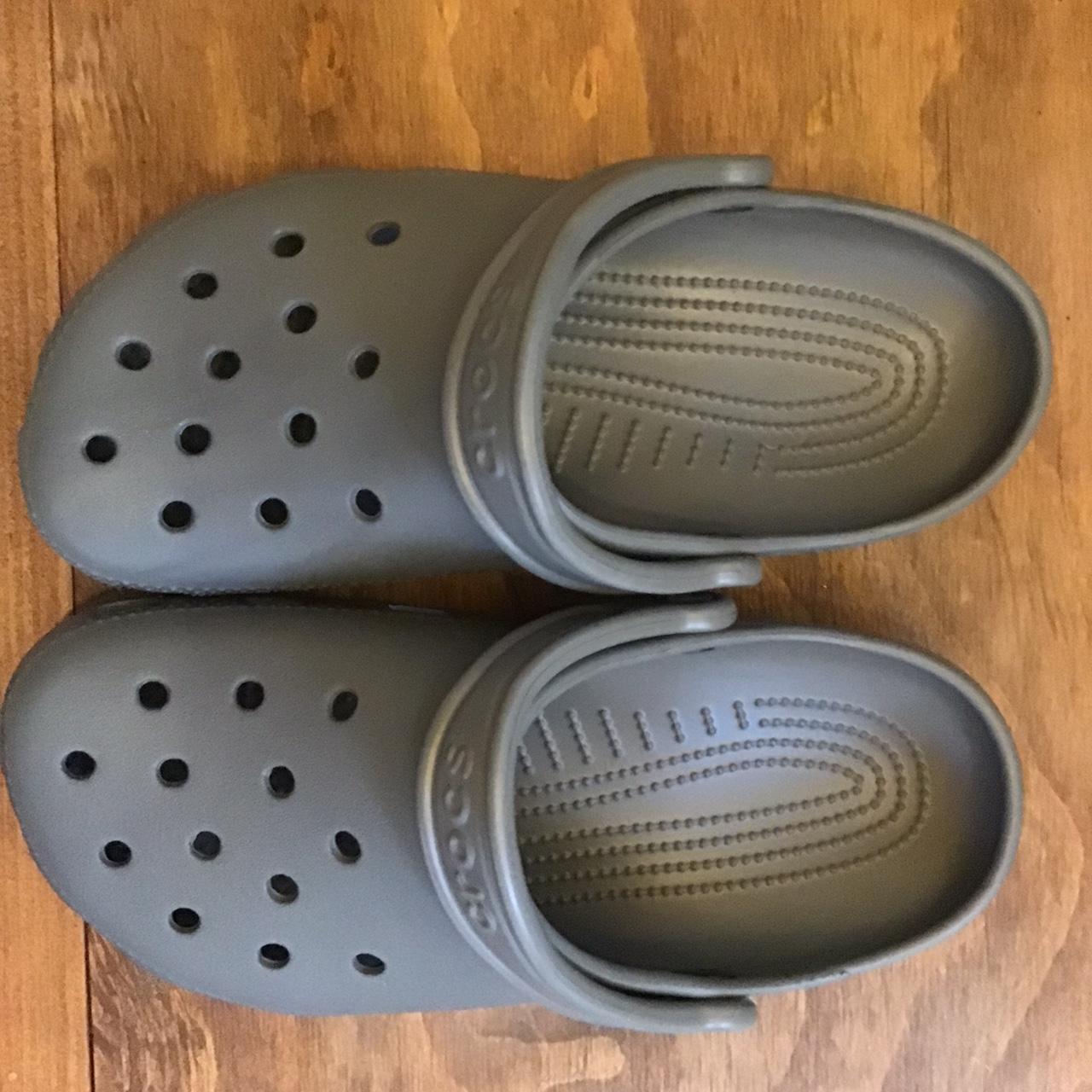 grey crocs ·˚ I got these from a great seller... - Depop