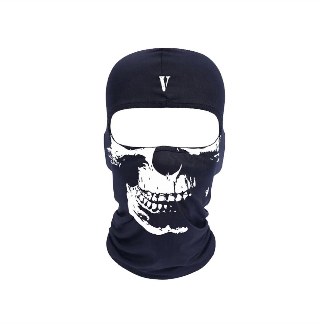 RARE Vlone BLACK/WHITE SKULL SKI MASK (shiesty... - Depop