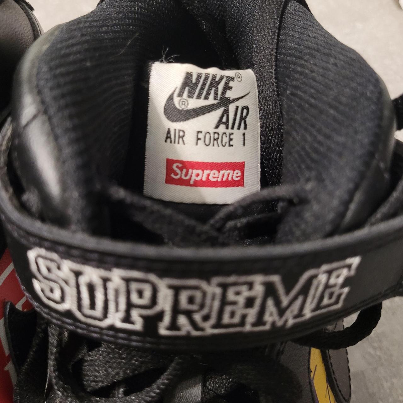 Supreme x NBA air force ones, slightly worn, toe box... - Depop