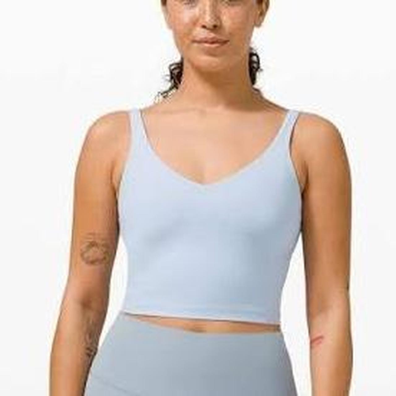 light blue lululemon align tank #lululemon #workout... | Depop