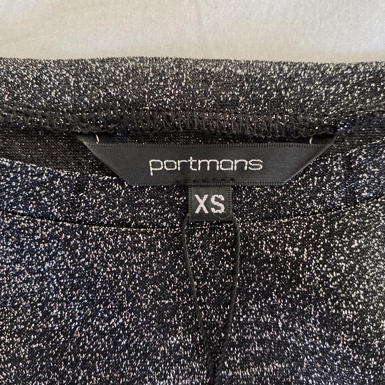 Portmans Sheer Silver Top Shimmery sheer silver... | Depop