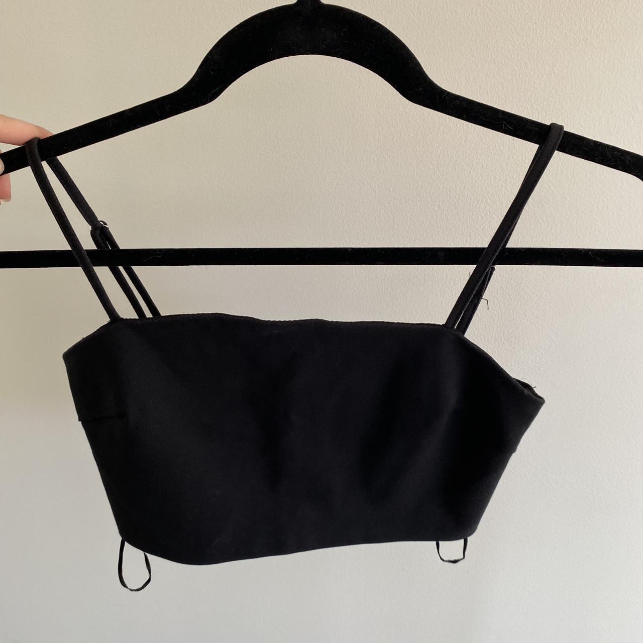 Black Spaghetti Strap Crop Top Sleek and versatile... | Depop