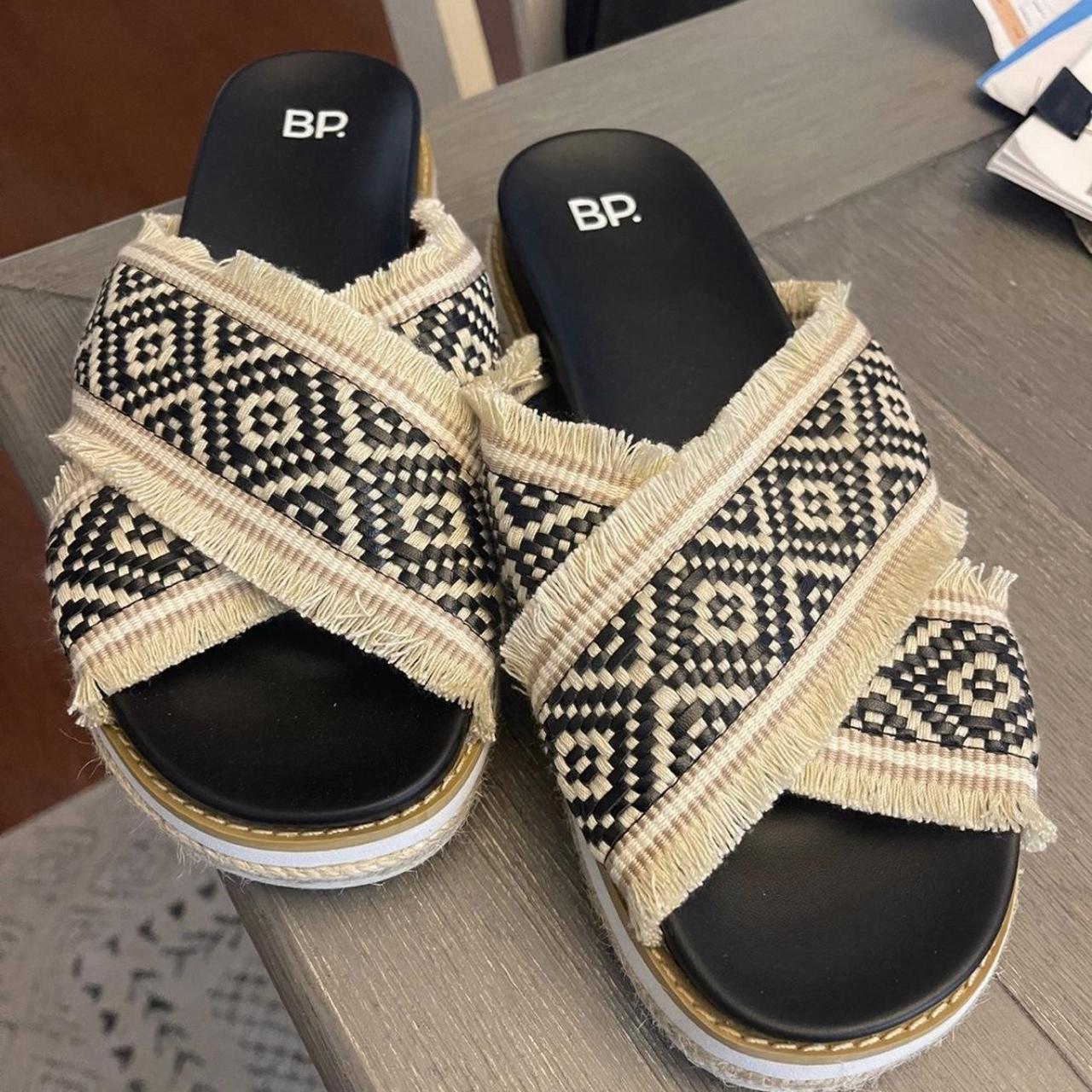 BP Women's Black Sandals | Depop