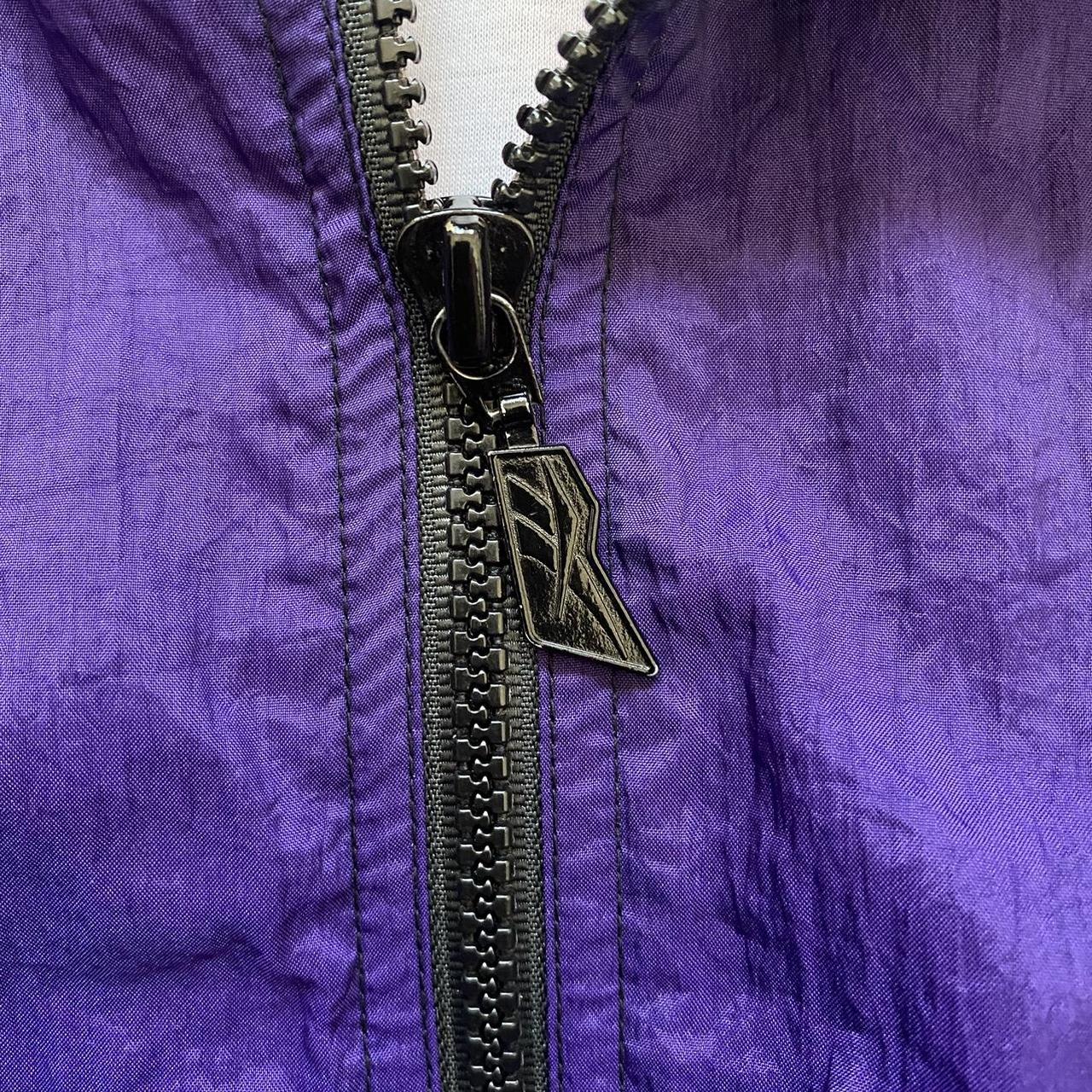 Vintage 90’s Reebok Men’s Black, Red, & Purple Nylon... - Depop