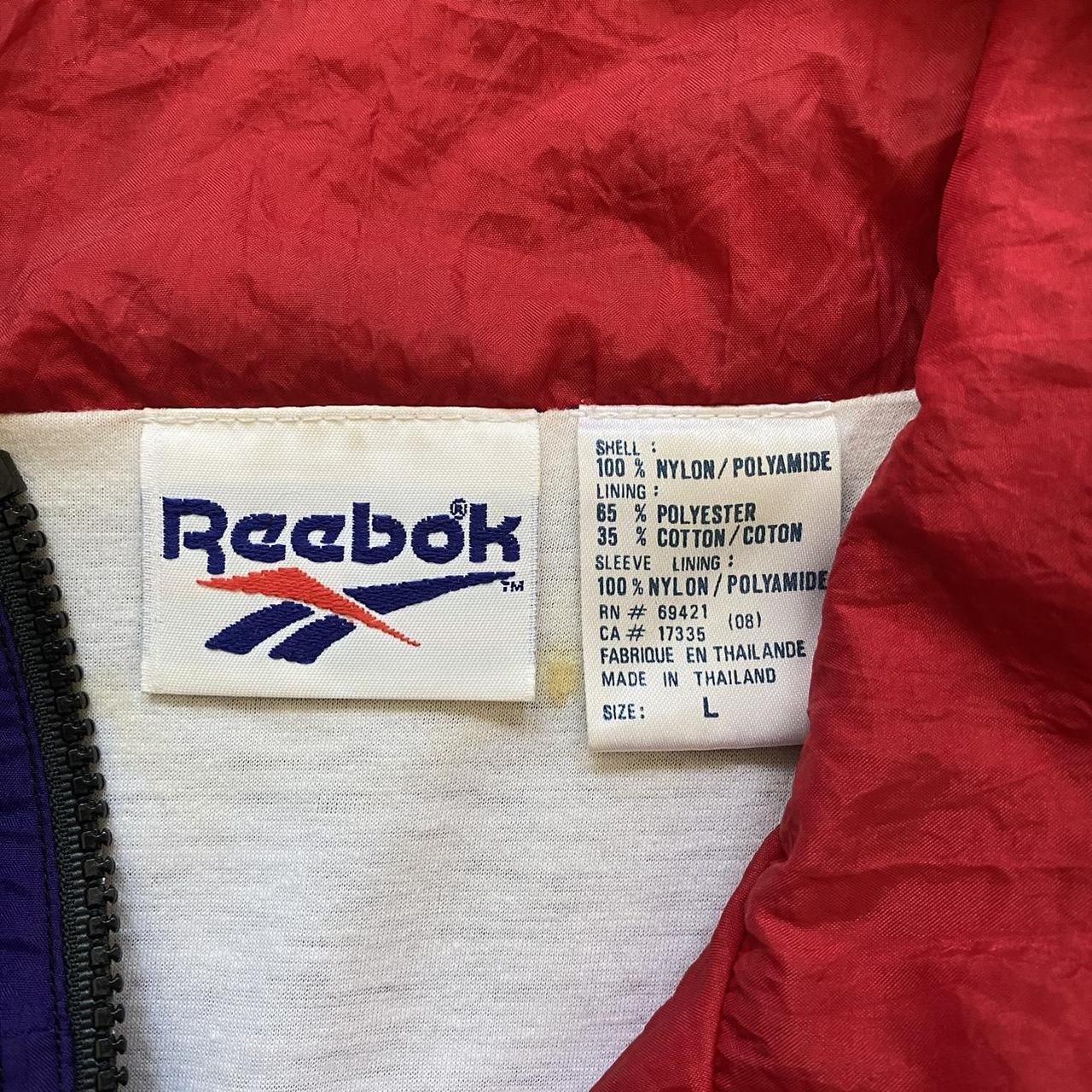 Vintage 90’s Reebok Men’s Black, Red, & Purple Nylon... - Depop