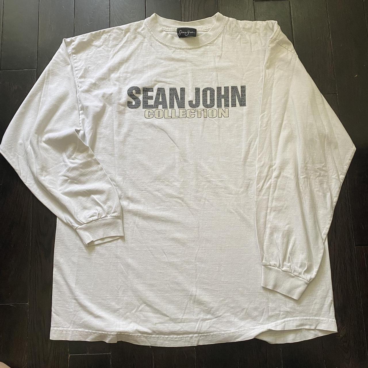 Vintage Y2K Sean John Collection White Double Sided... - Depop