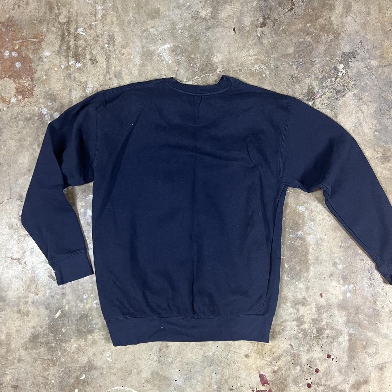 Bear clothing navy crew neck sweatshirt size... - Depop