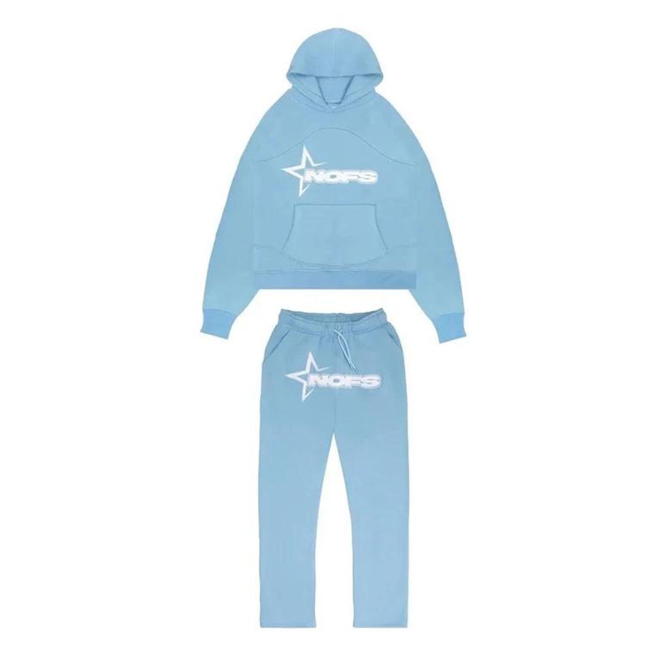 Light Blue NOFS Track Suit BOTH PIECES Brand new... - Depop