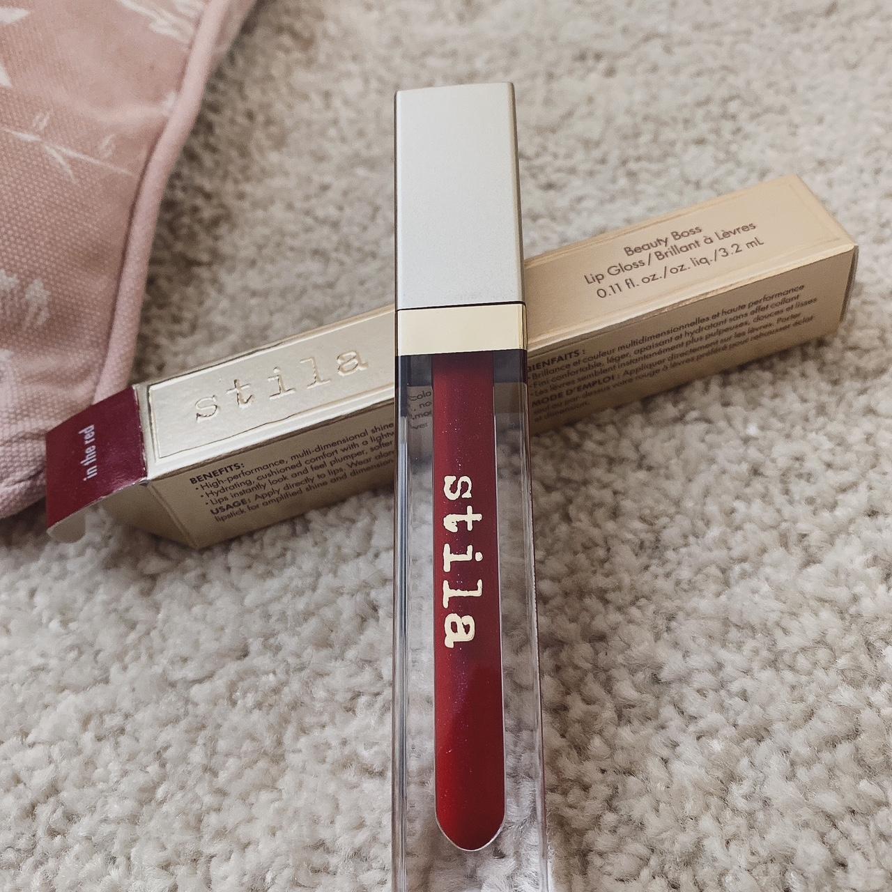 stila beauty boss lip gloss in the red brand new - Depop
