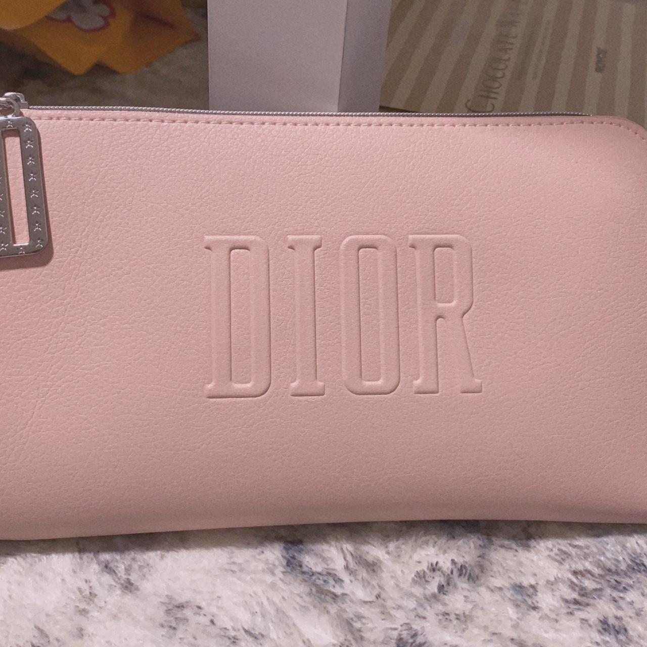 Dior pouch Baby pink leather pouch from Dior beauty... | Depop