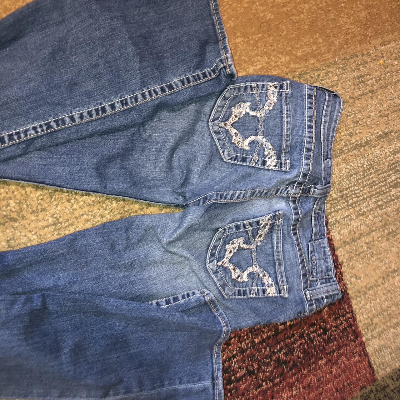 Big Star low rise vintage rhinestone jeans. size 28.... - Depop