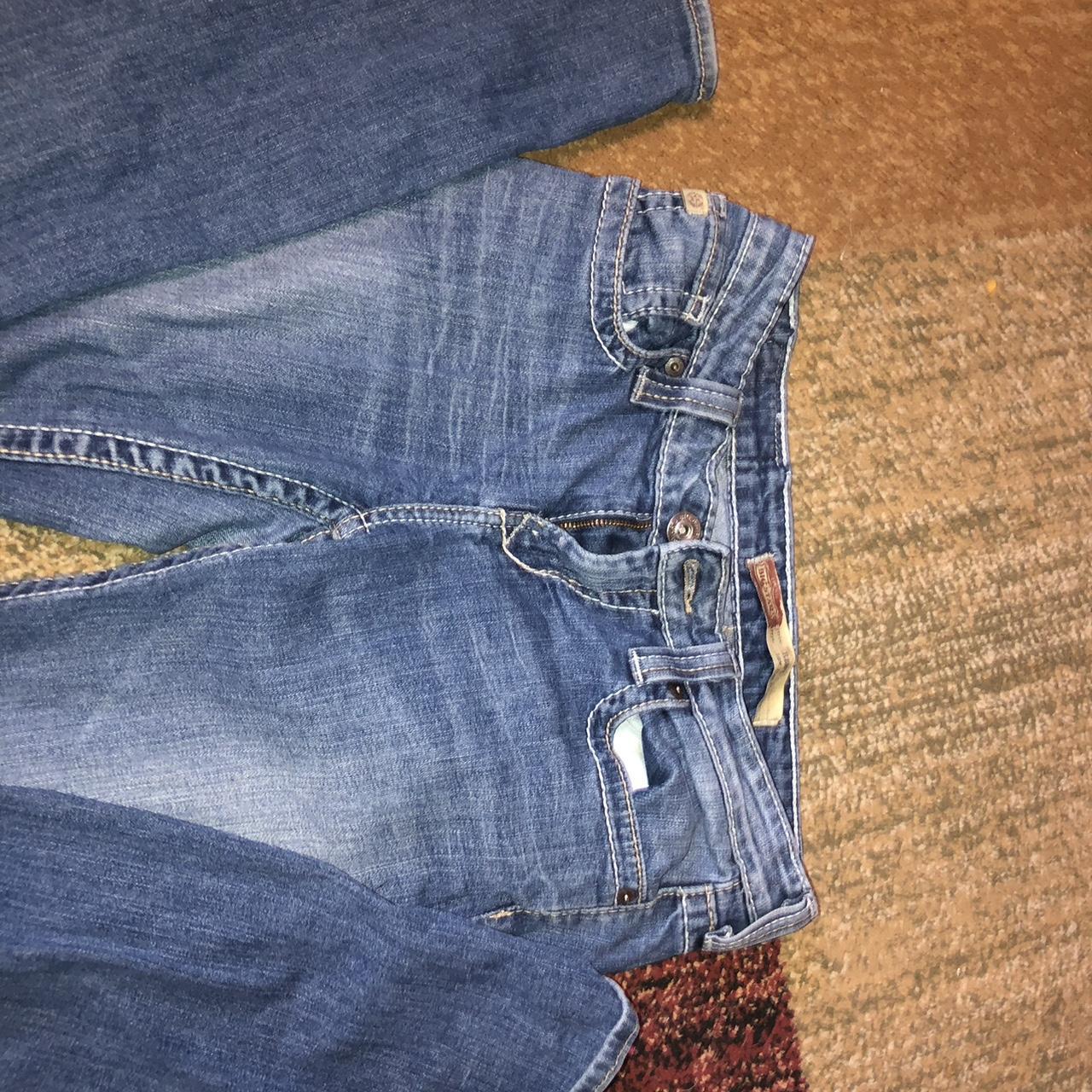 Big Star low rise vintage rhinestone jeans. size 28.... - Depop