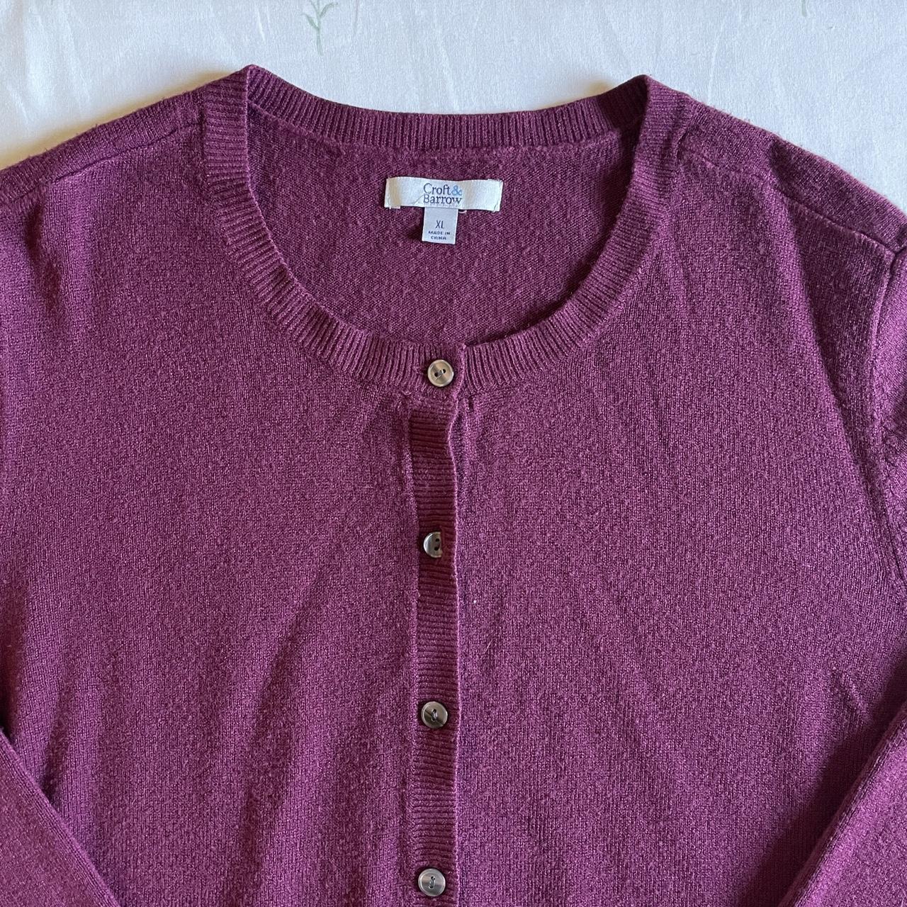 croft & barrow cardigan / red cardigan - size xl... - Depop