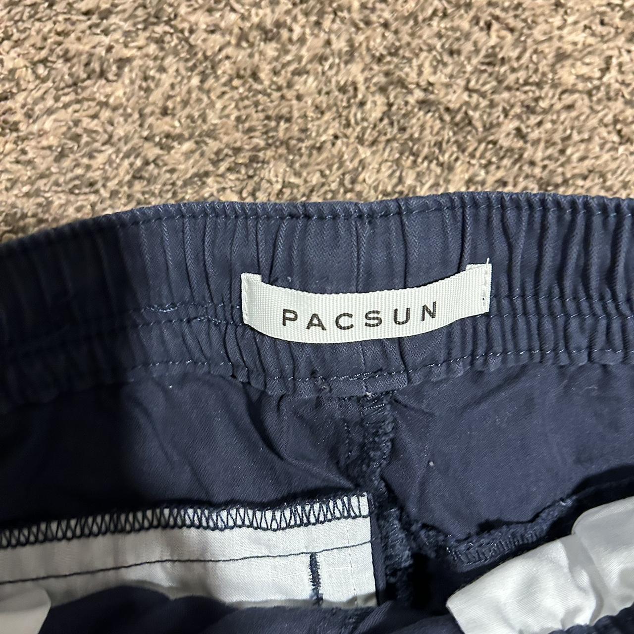 Pacsun Navy blue cargo pants with drawstring #pacsun... - Depop