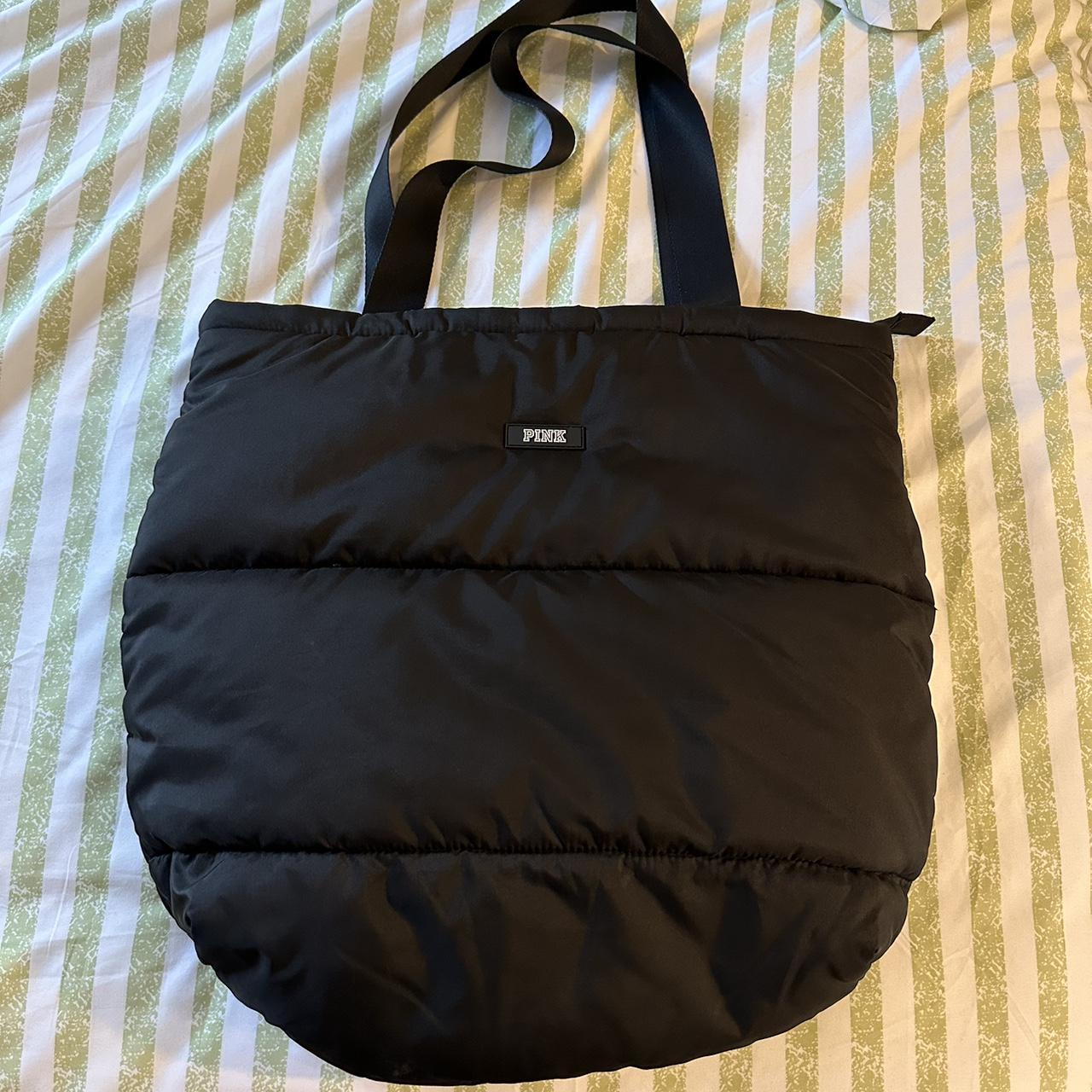 PINK puffer tote bag , Great condition, very... - Depop