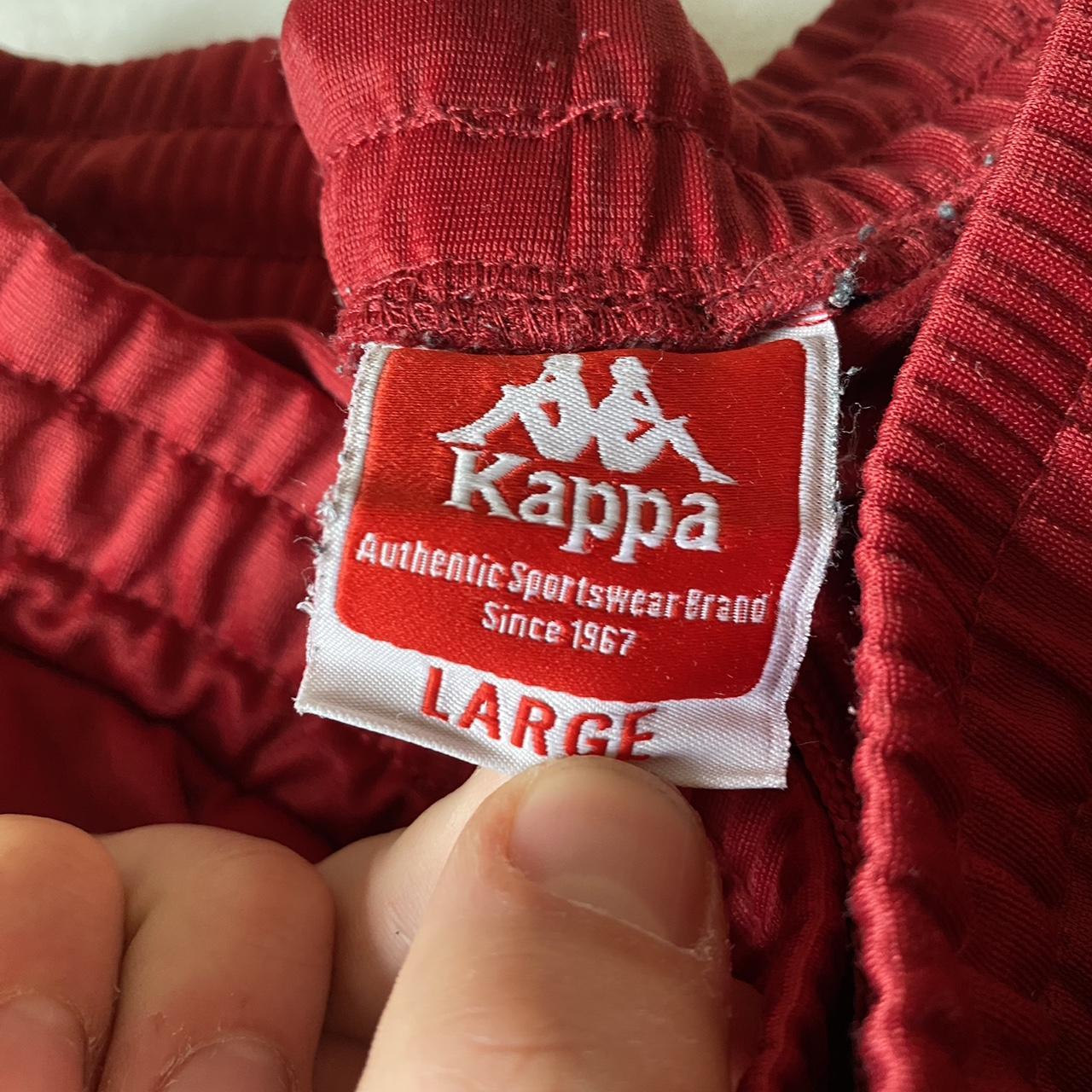 Vintage Red Kappa Striped Logo Trousers / Joggers /... - Depop