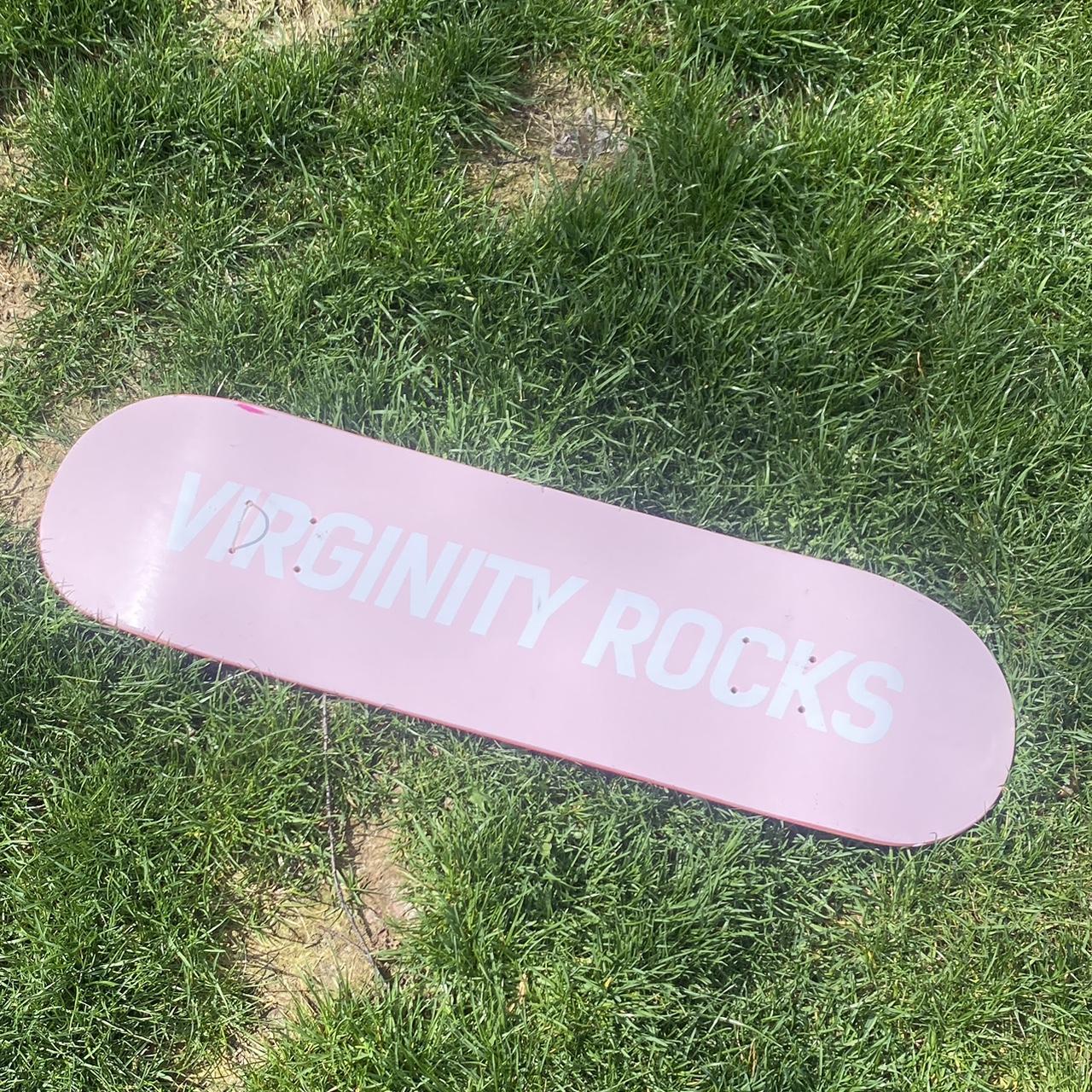 Danny Duncan Virginity Rocks Pink Skateboard Deck... - Depop