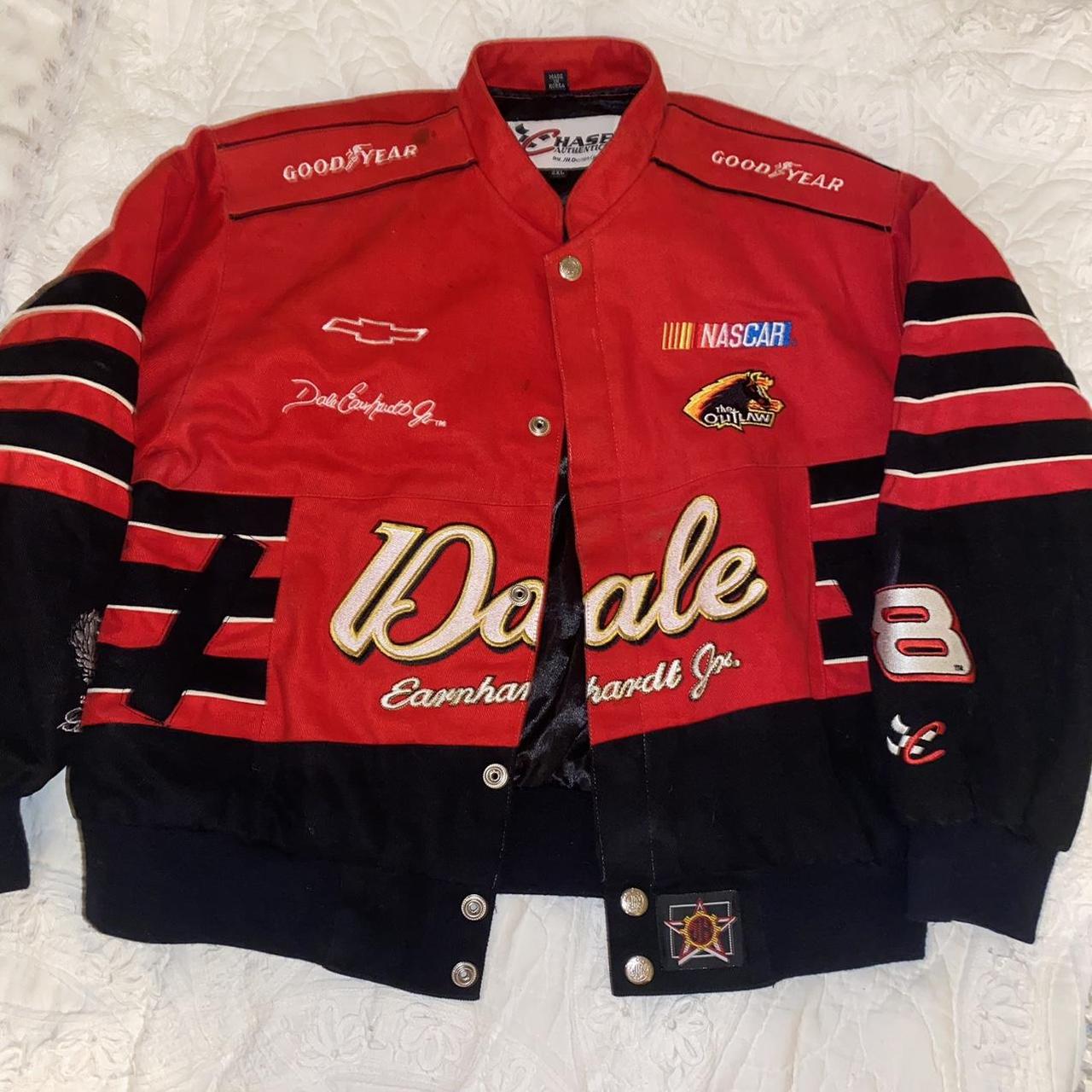 Vintage Chase Authentics red and black Dale... | Depop