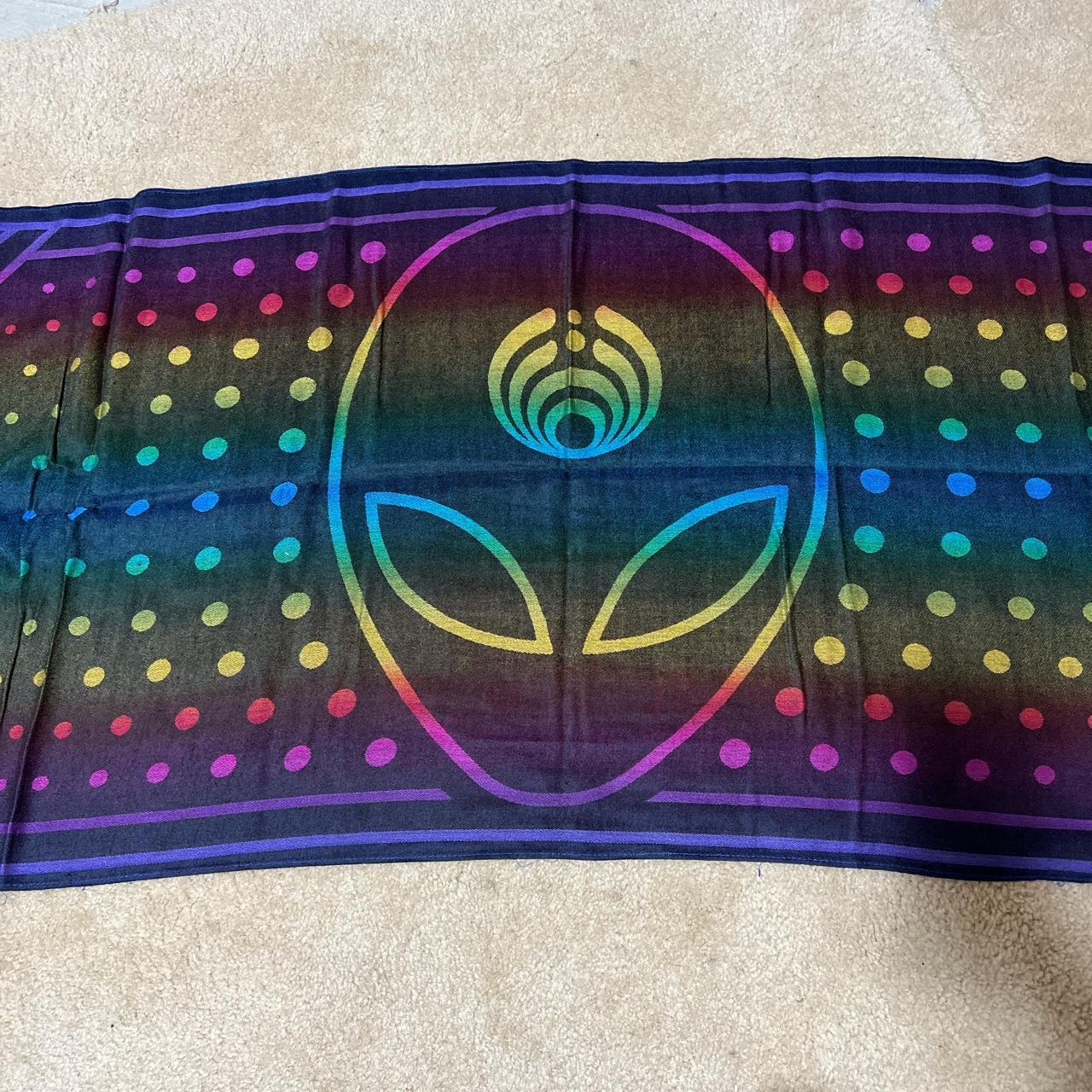 Reversible Bassnectar Alien pash. So soft. Tassels... - Depop