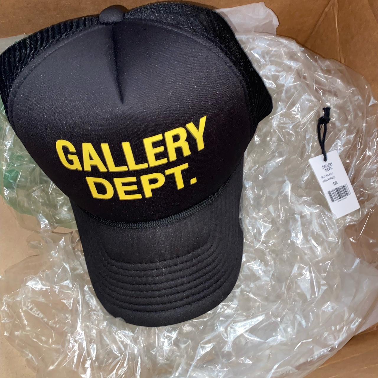 Gallery Dept. Men's Black and Yellow Hat | Depop