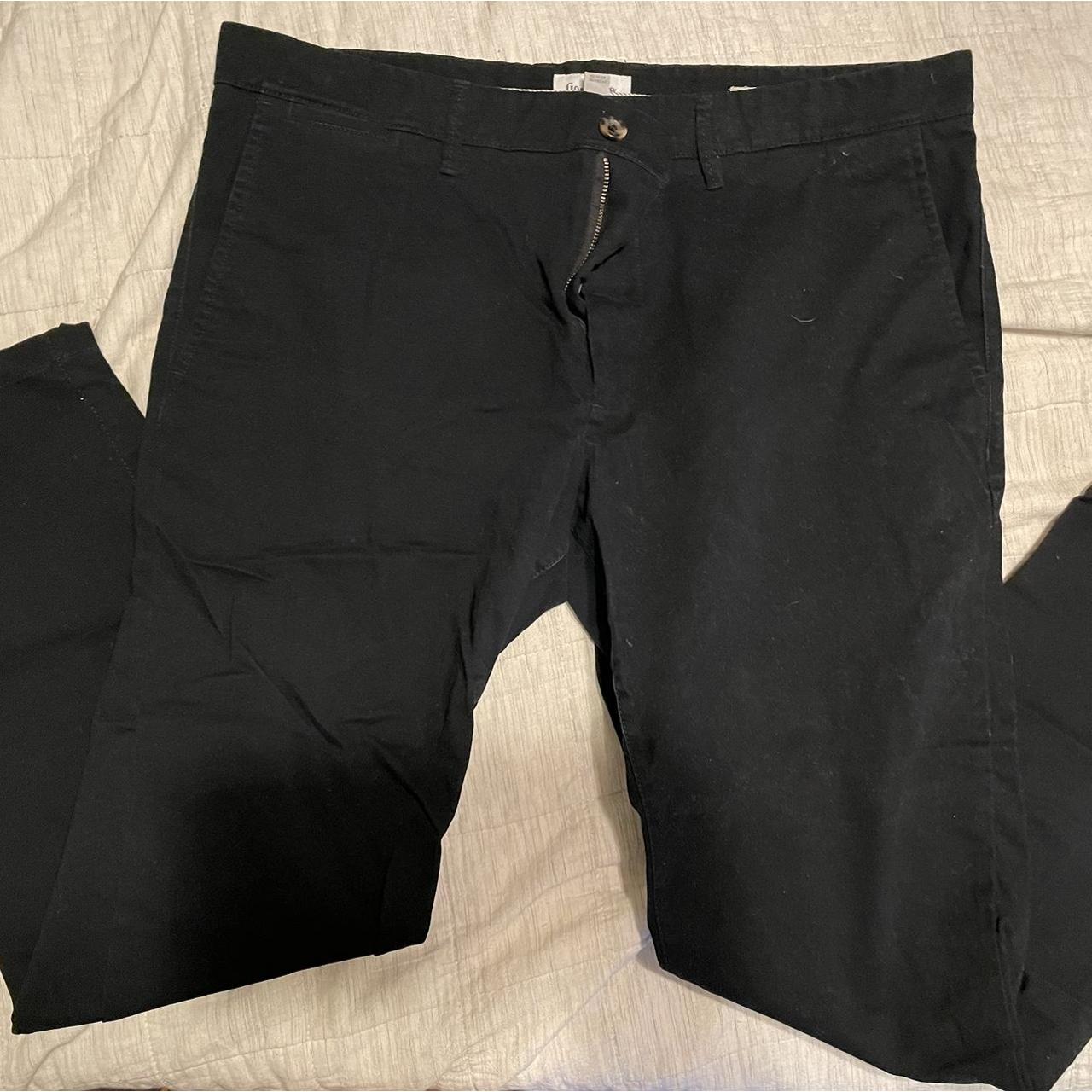 Lightly used Black Men Chino pants. 38Wx30L slim... - Depop