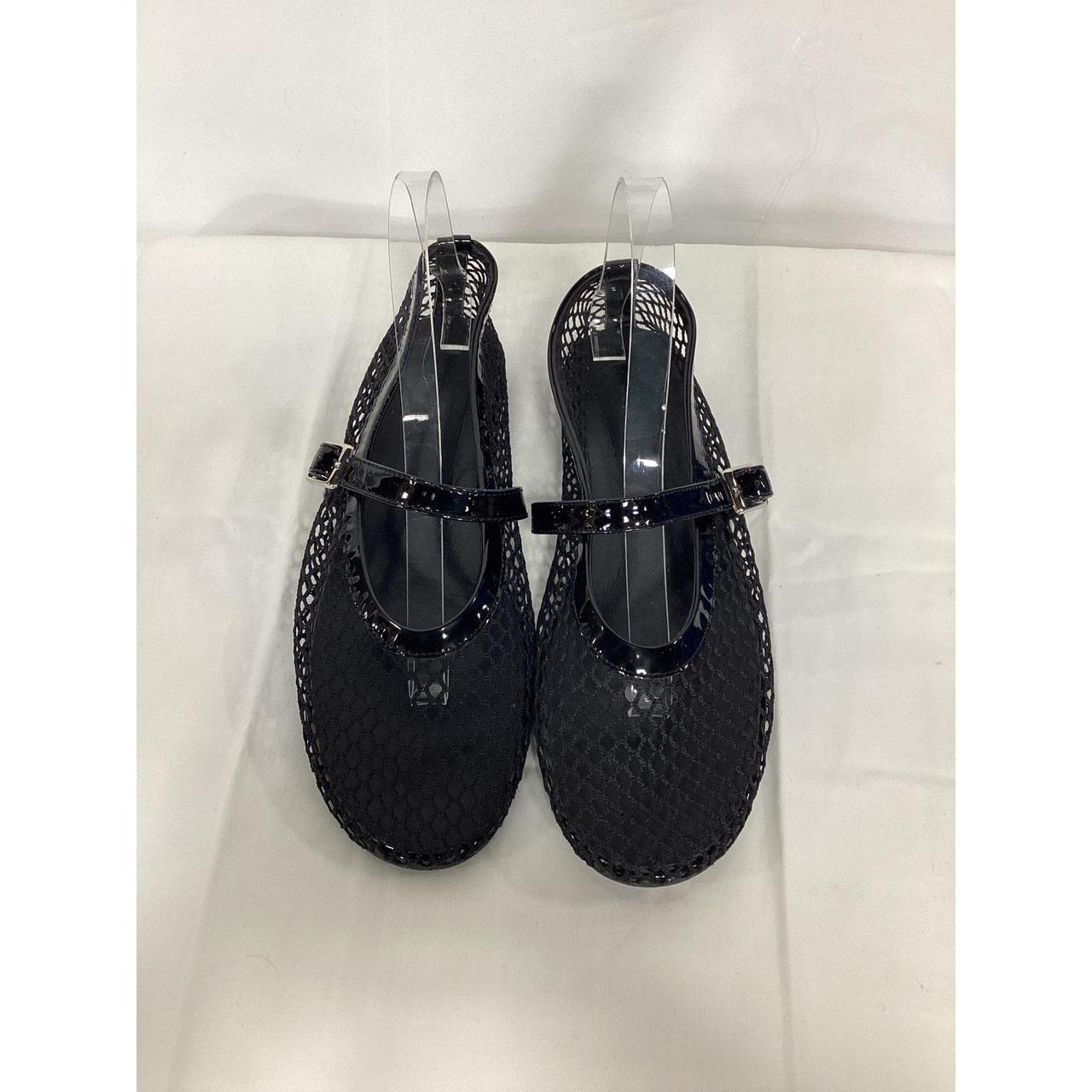 Tony Bianco 'Mia' Black Patent Leather Flats Size... - Depop