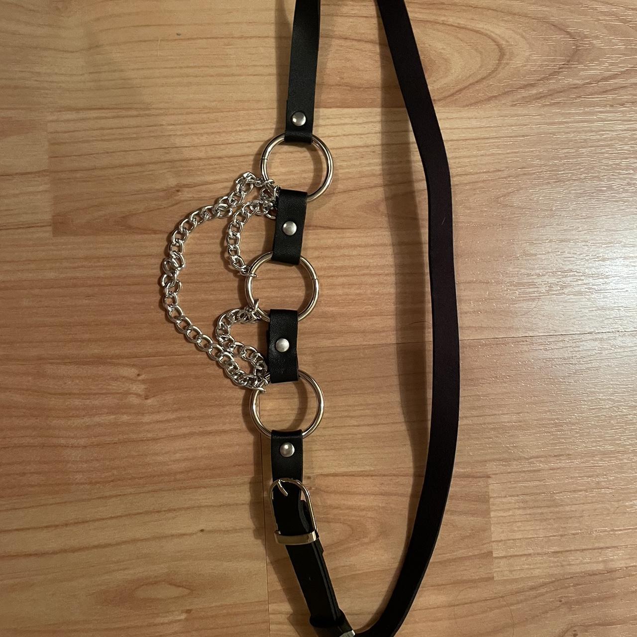 Black 3 rings belt Perfect for raves or... - Depop