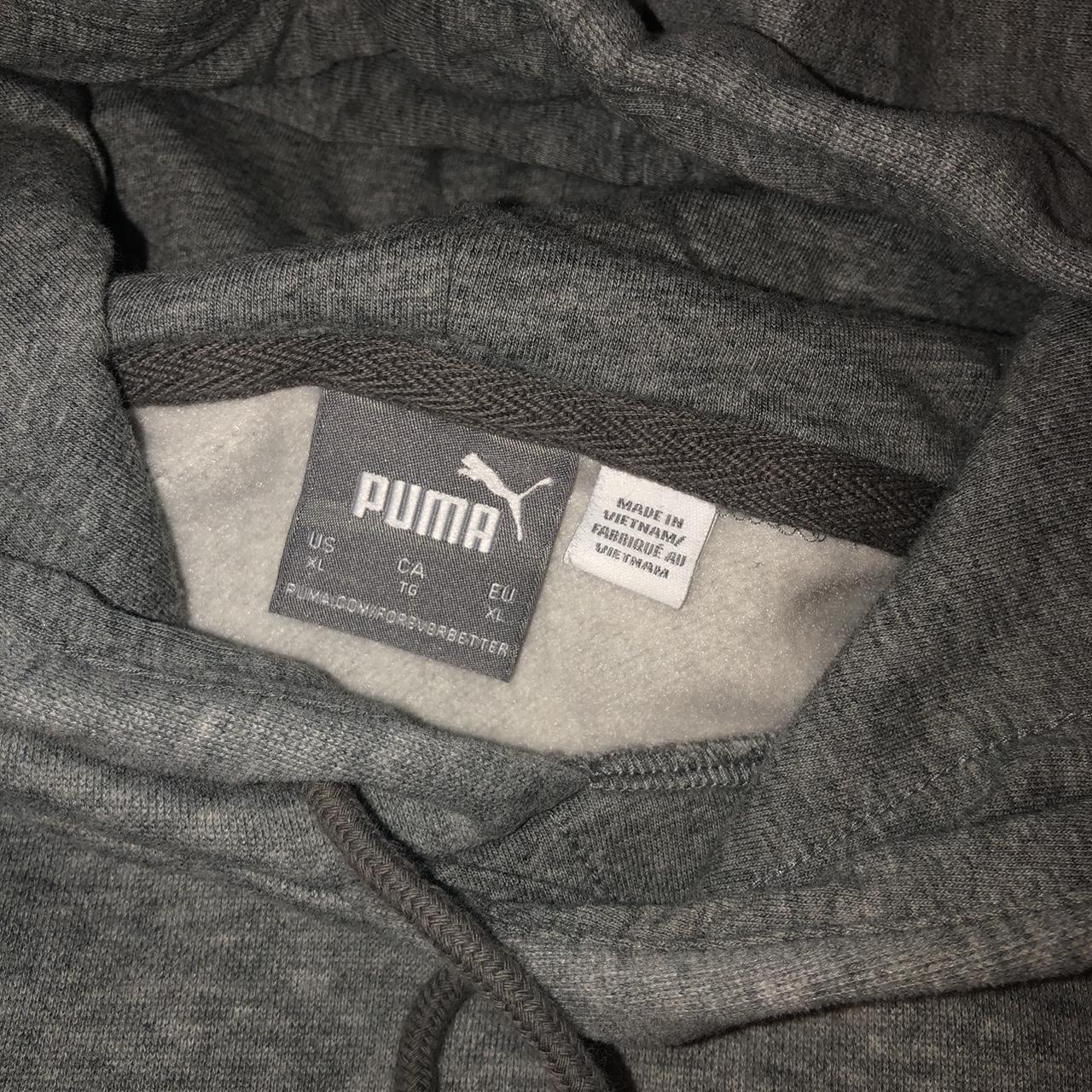 Puma men’s Embossed Puma Logo pullover hooded... - Depop