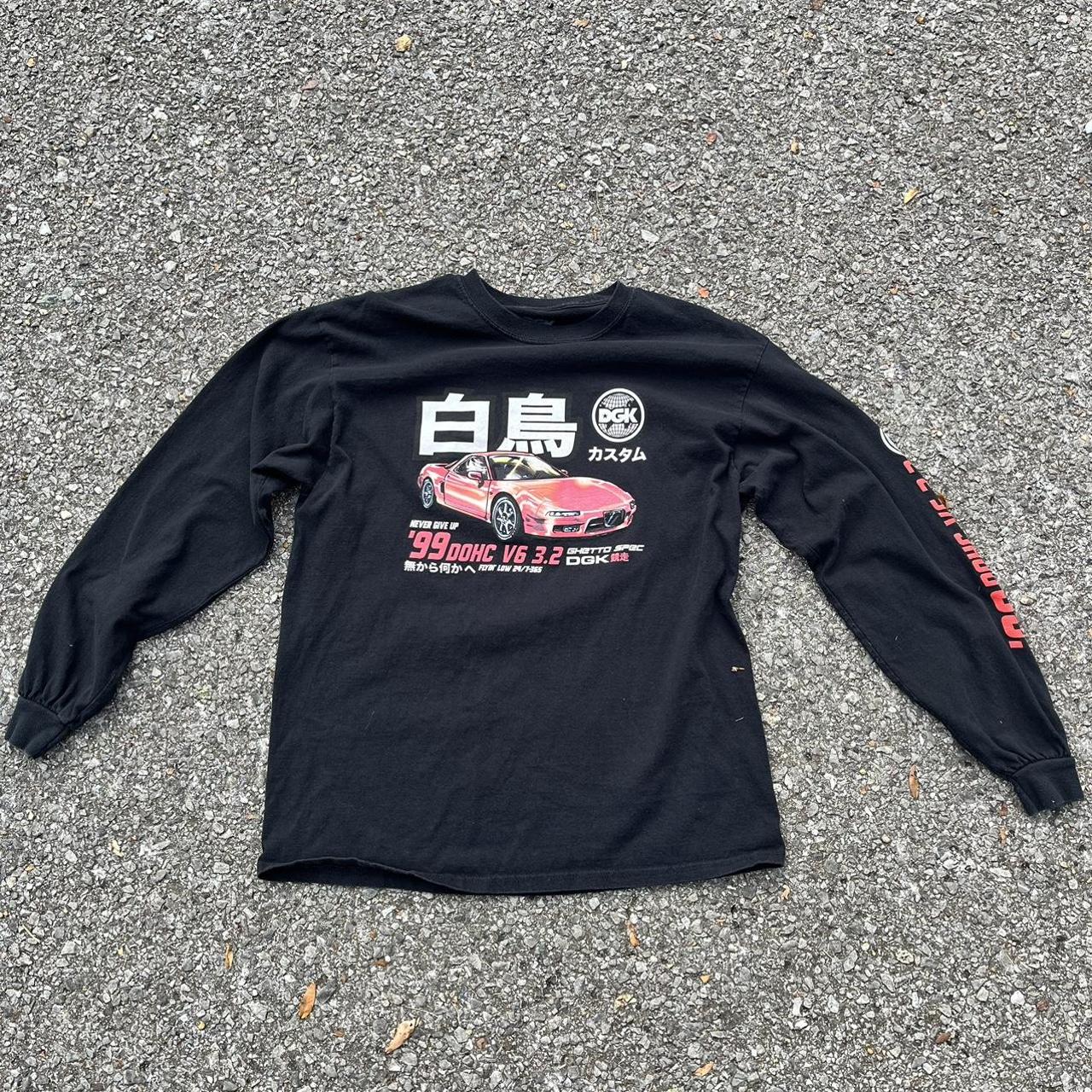 DGK Skating/Car Long sleeve Color:Black Size:L - Depop