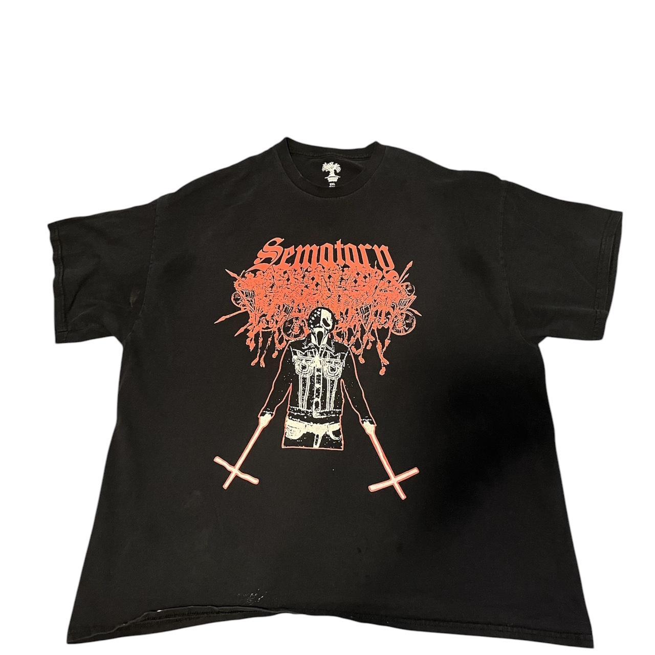 UNOFFICIAL Black and red Sematary tour tee. Small... - Depop