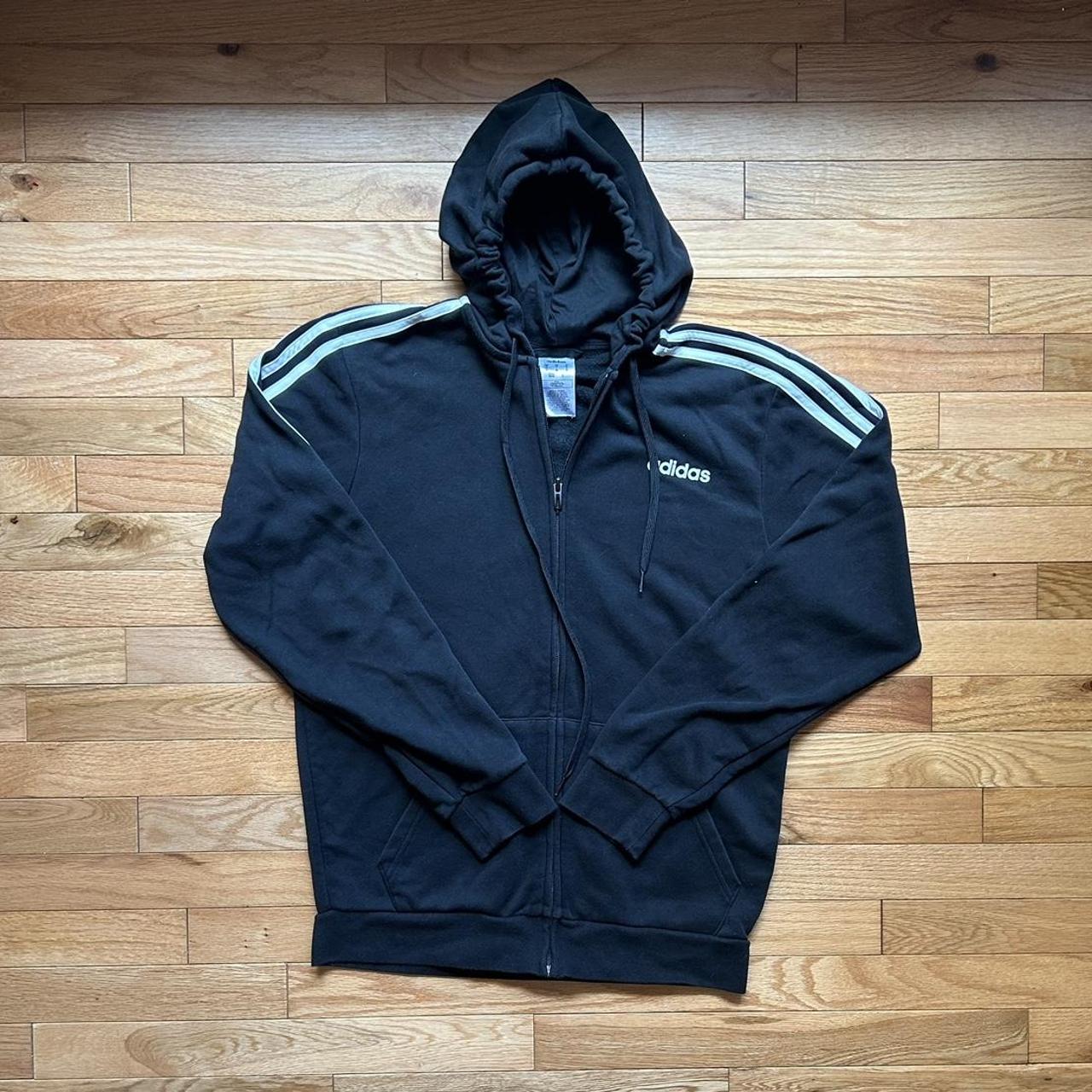 Black adidas medium sized jacket. Barely worn and in... - Depop