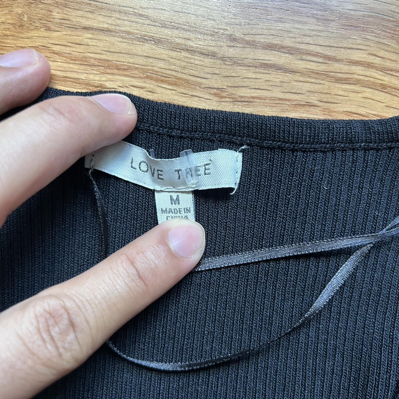 Black medium cami low cut top from love tree #cami... - Depop