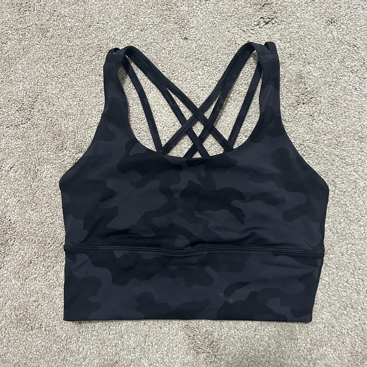 Amazon black camo sports bra #workout #activewear - Depop