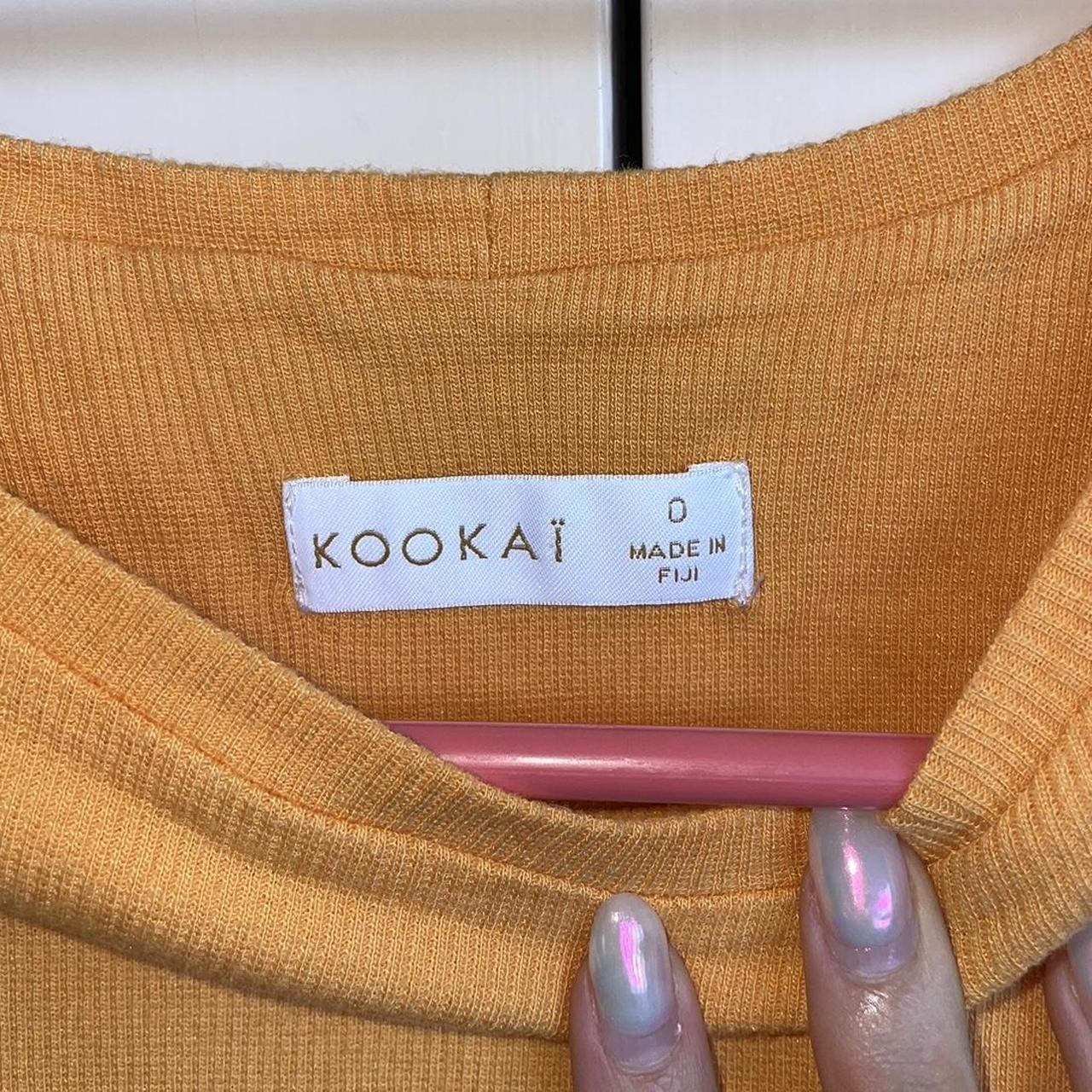 Kookai Double Lined Orange Crop Top Size: Kookai 0... - Depop