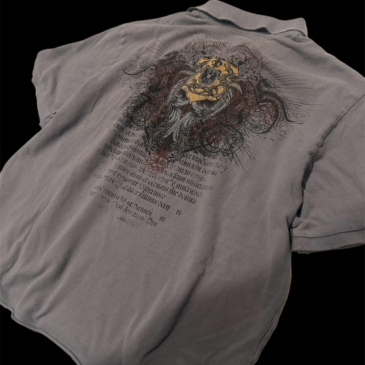 Affliction Polo Shirt super sick front n back... - Depop