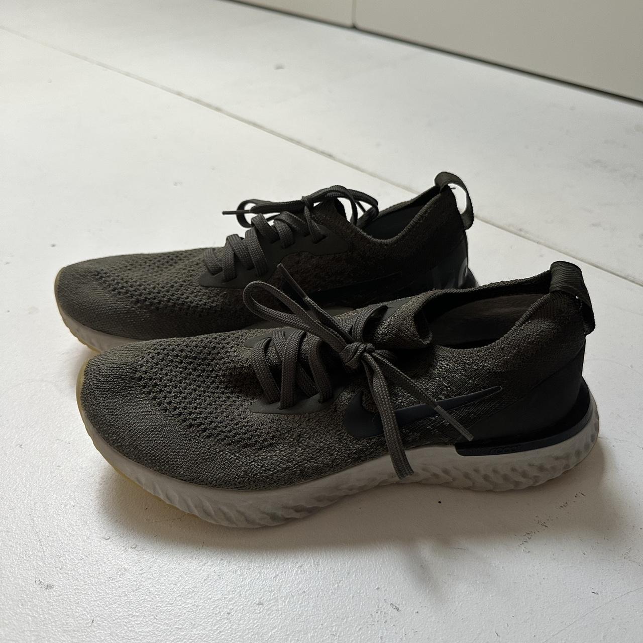 Nike Epic React Flyknit 'Olive' Runners In great... | Depop