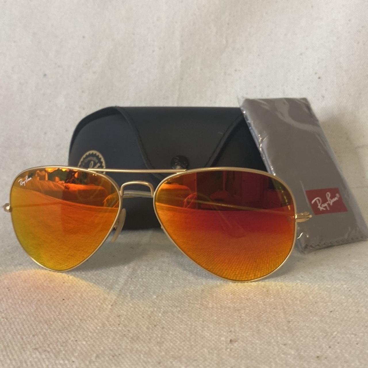 Ray-Ban Women's Gold Sunglasses | Depop