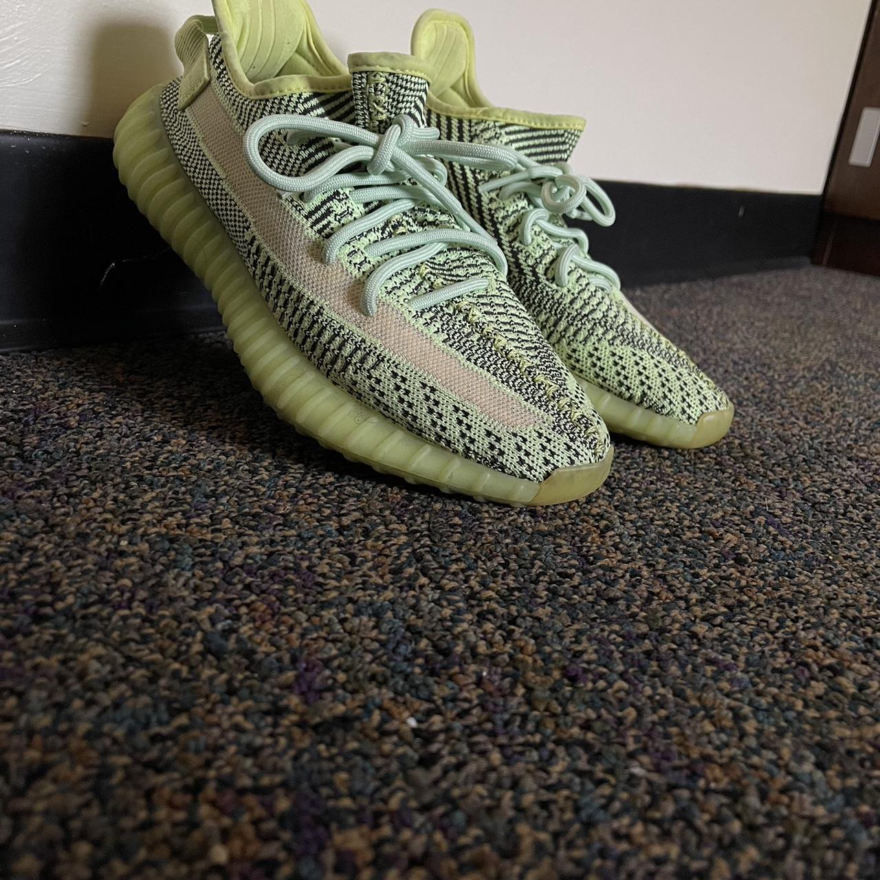 Yeezy Men's Green Trainers | Depop