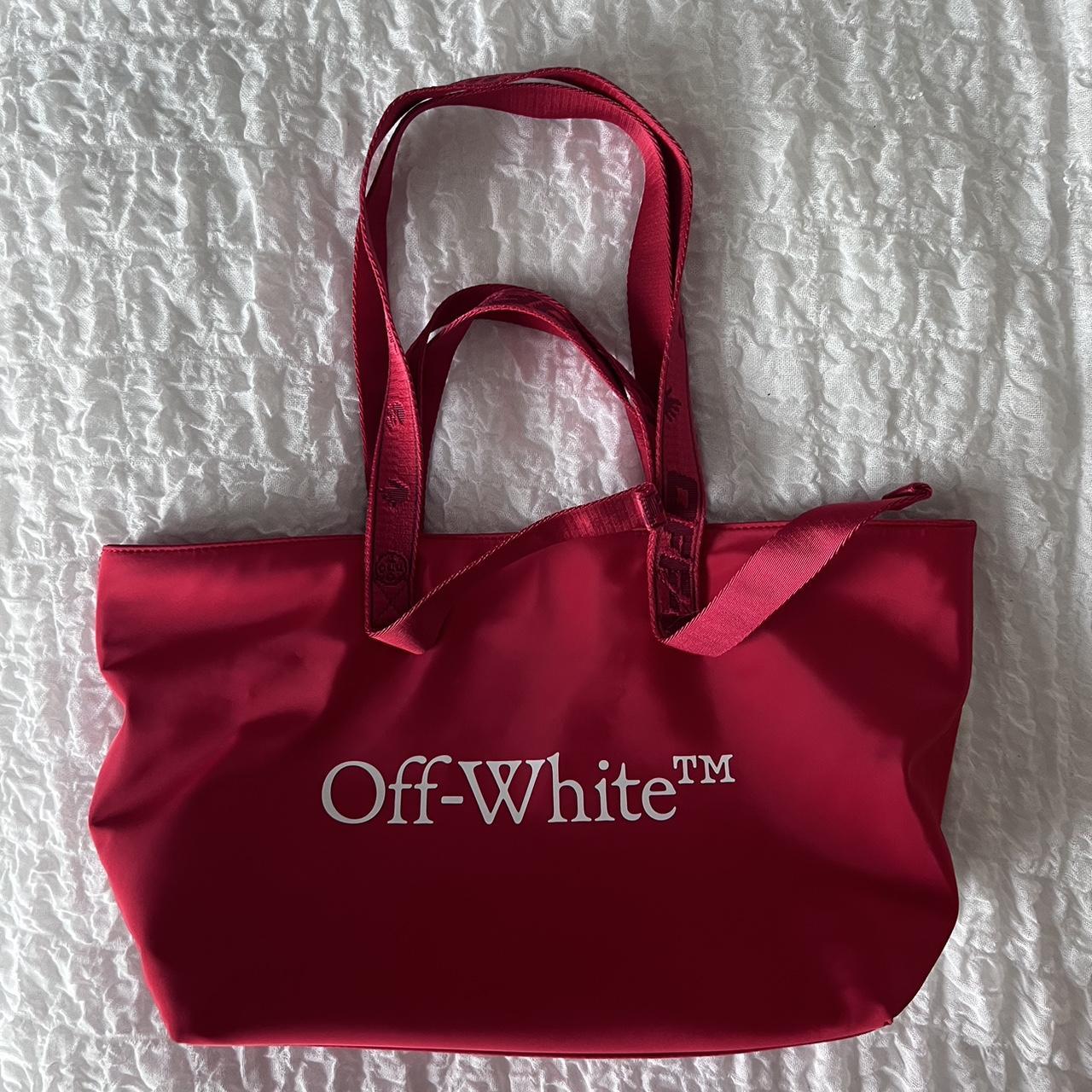 Off White red small tote bag BRAND NEW Never been... - Depop