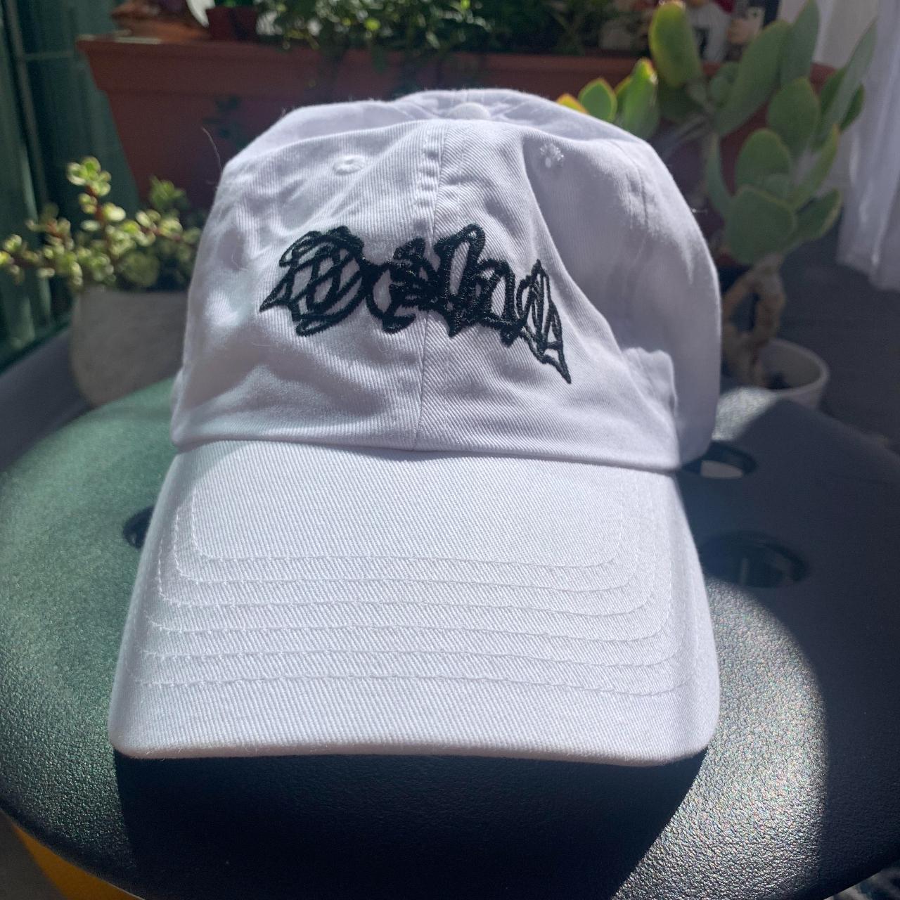White / Black Adjustable Dehd Cap Purchased at The... - Depop