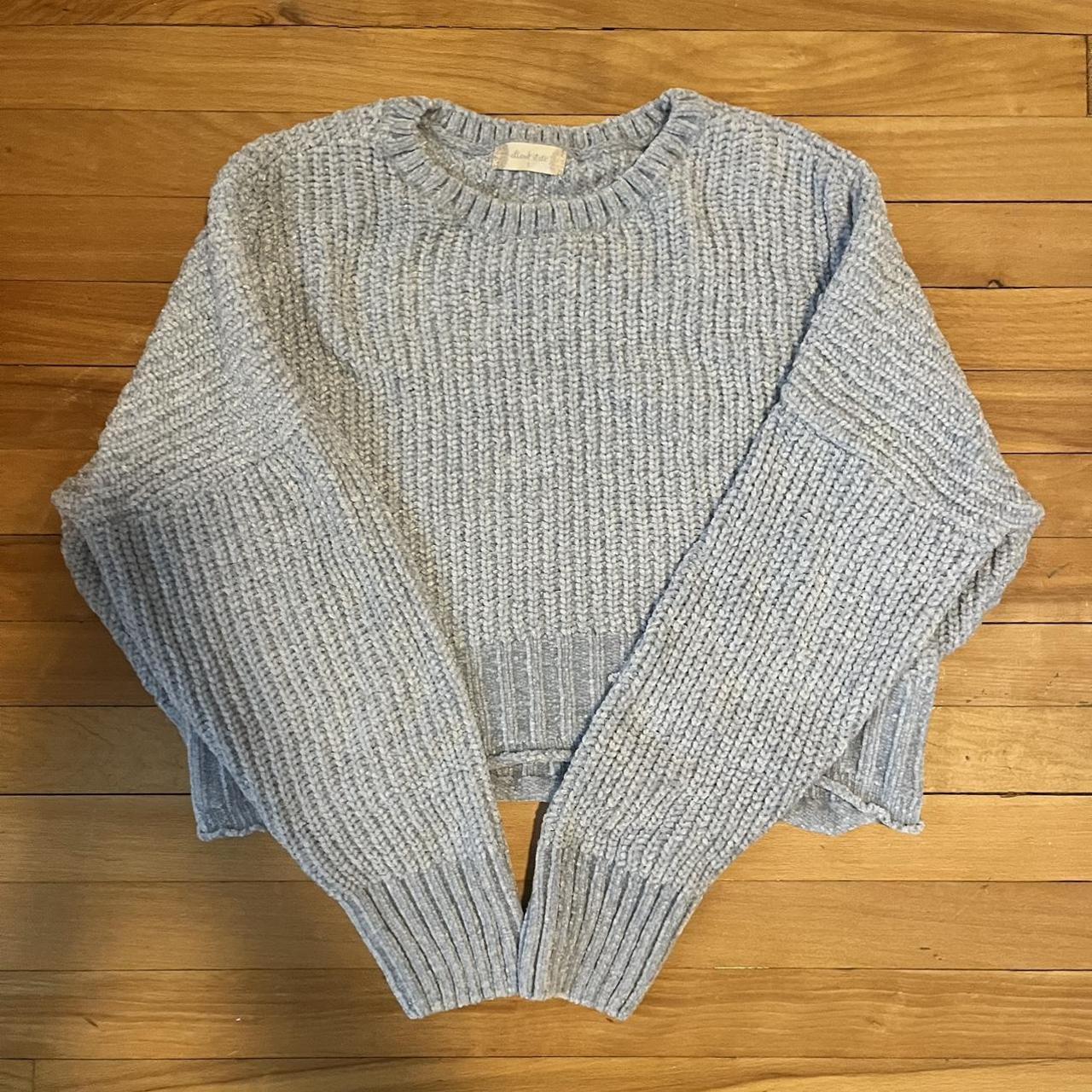 Altard state light blue cropped sweater Looks grey... - Depop