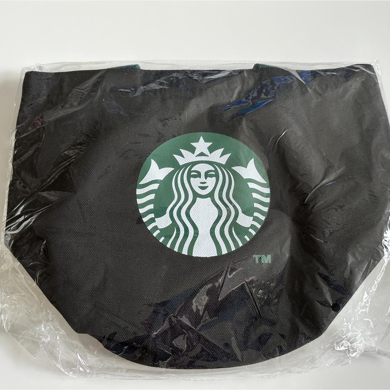 Starbucks Black Tote Canvas Mini Lunch Zipper Bag... - Depop