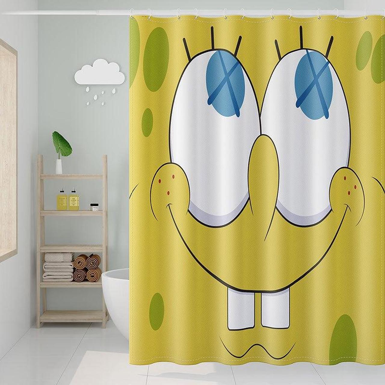 SpongeBob SquarePants Bath Bathtub Waterproof Yellow... - Depop