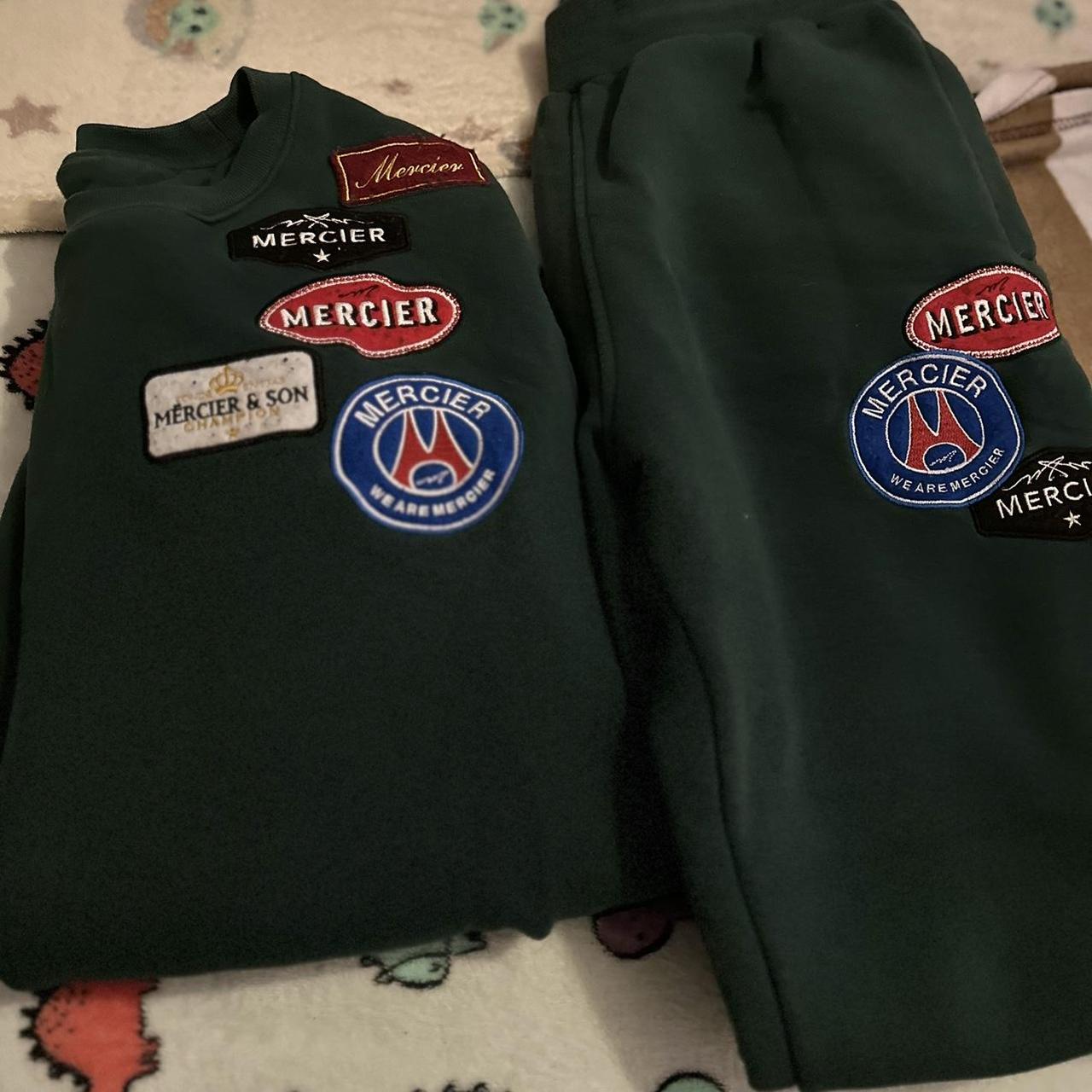 Green mercier tracksuit Large jumper and joggers... - Depop