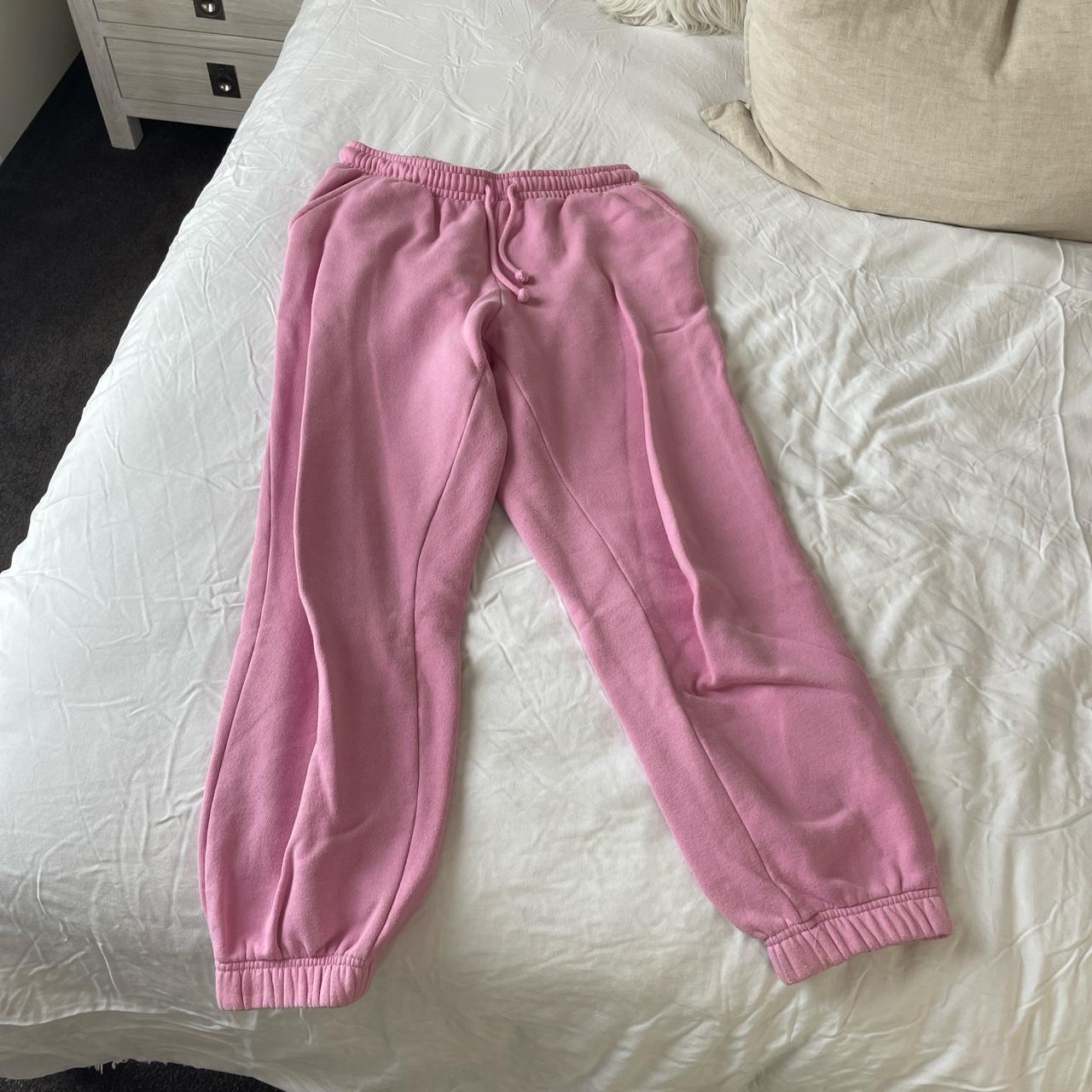 pink cotton on trackies like new condition no signs... - Depop