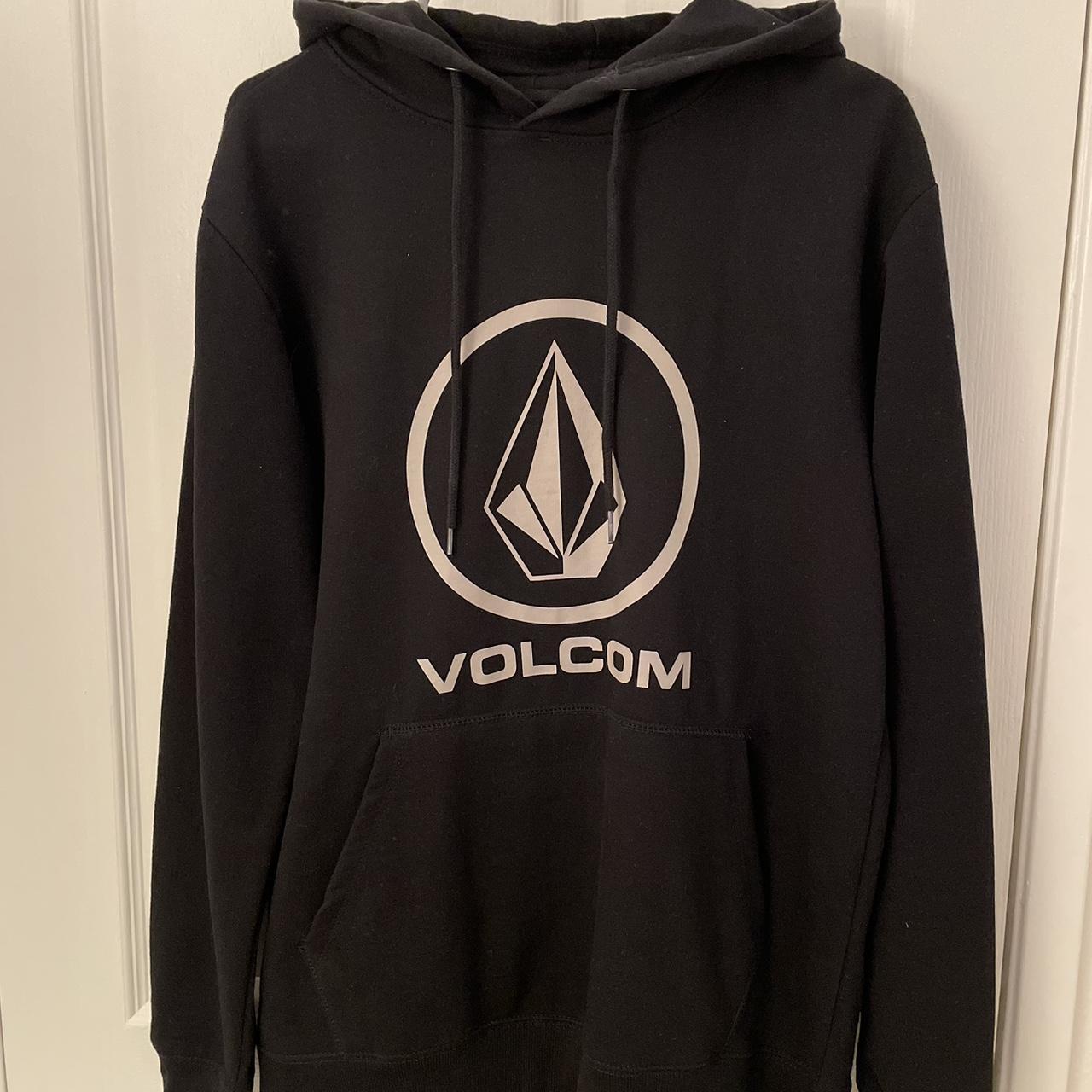 Volcom Men's Black Hoodie | Depop