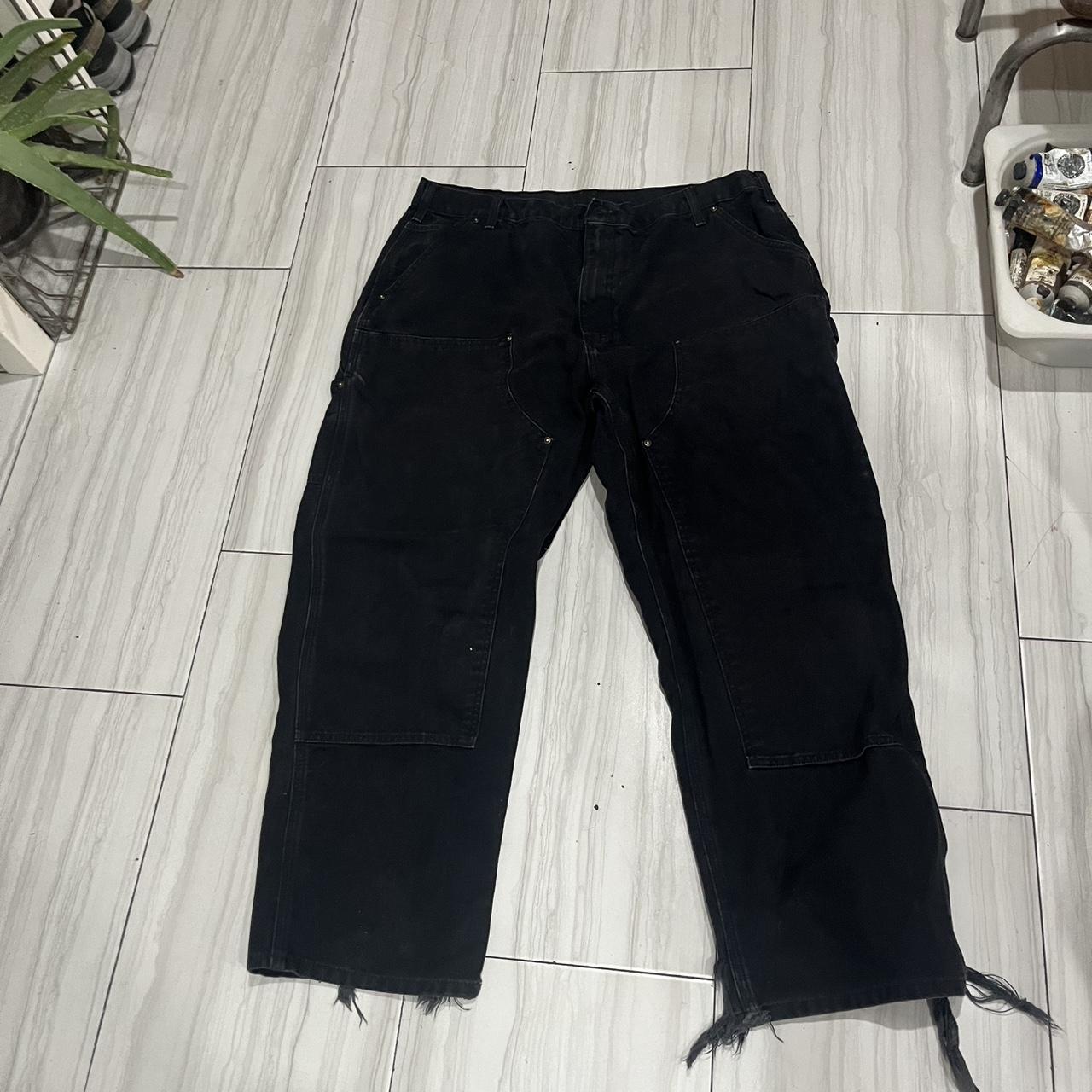 Black Carhartt carpenter pants #workwear black,... | Depop