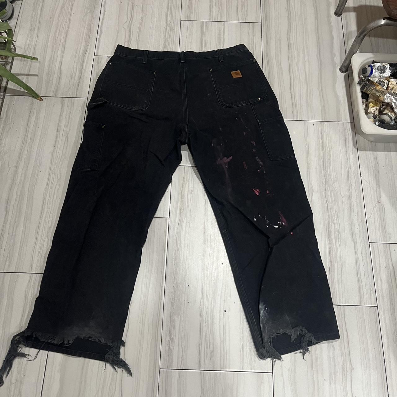 Black Carhartt carpenter pants #workwear black,... | Depop