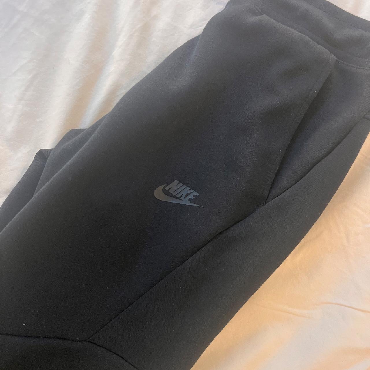 Black Nike Tech Fleece Bottoms Worn only... - Depop